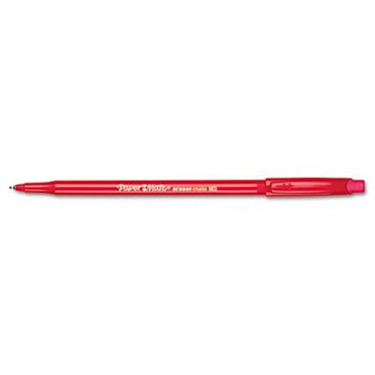 Eraser Mate Ballpoint Stick Erasable Pen Red Ink Medium Dozen - Walmart.com