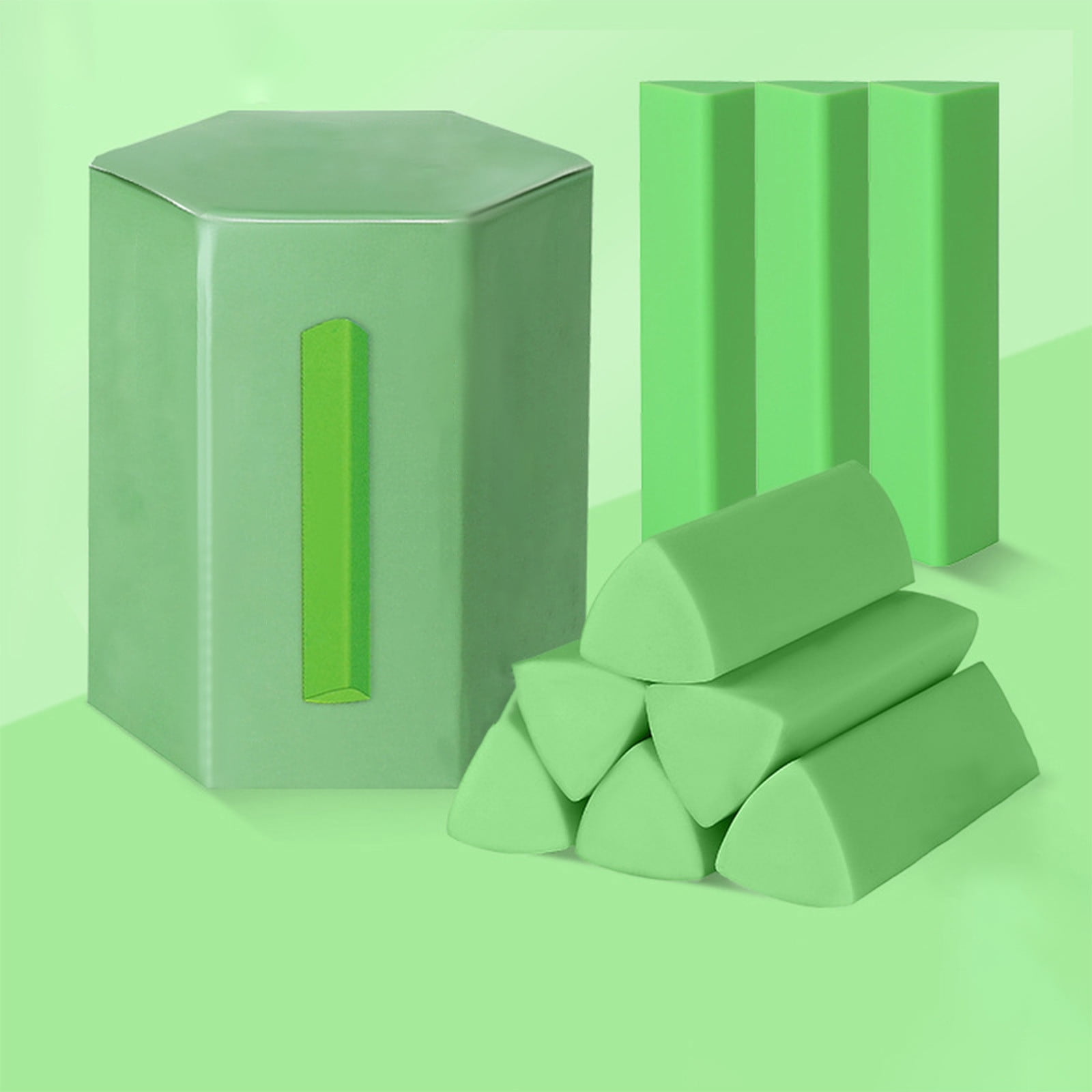 Eraser Set 6 Pack | Triangular Prism Design | Clean No Residue | Non ...