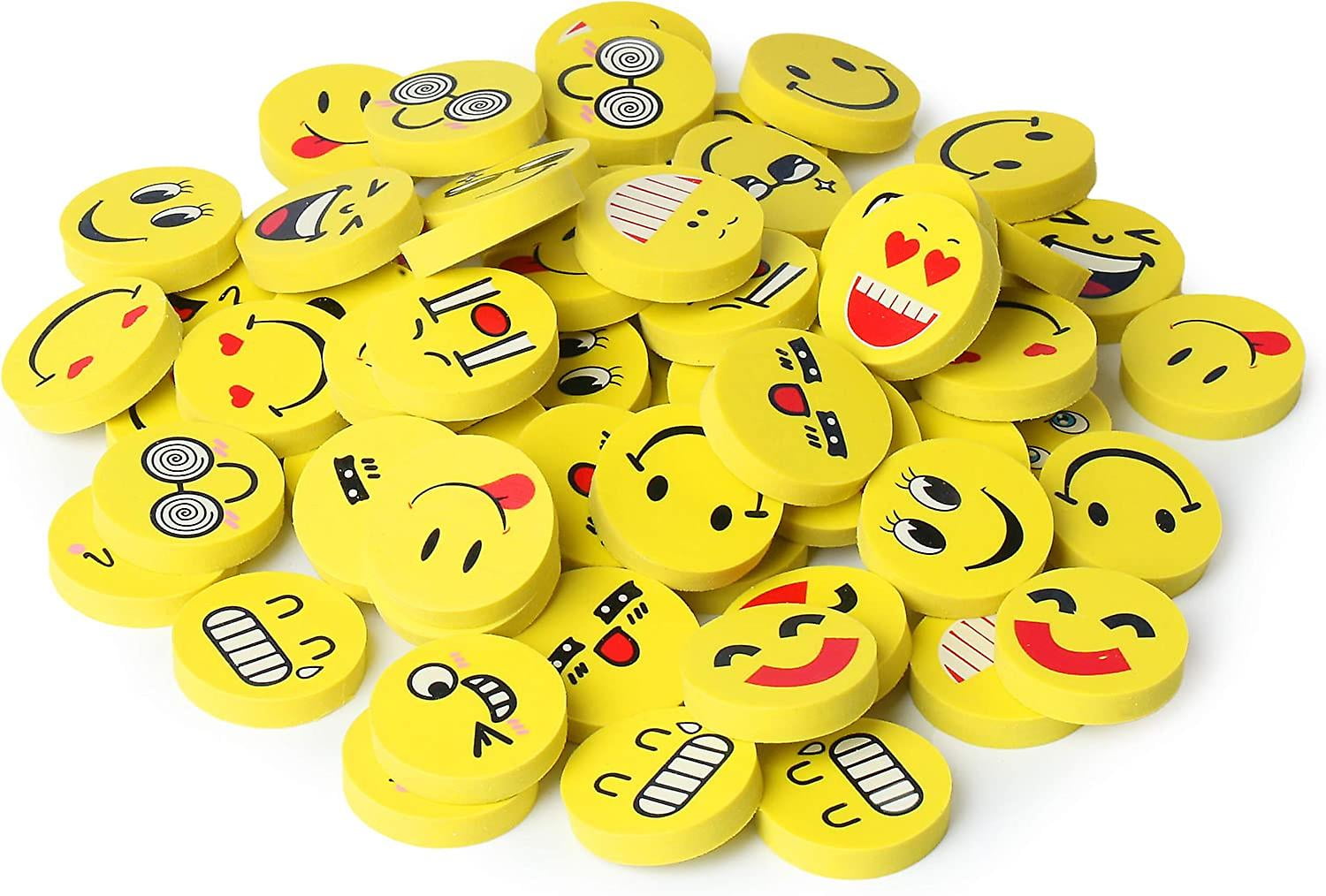 Erasers, Pack of 64, Emoji Eraser, Pencil Erasers, Erasers for Kids ...
