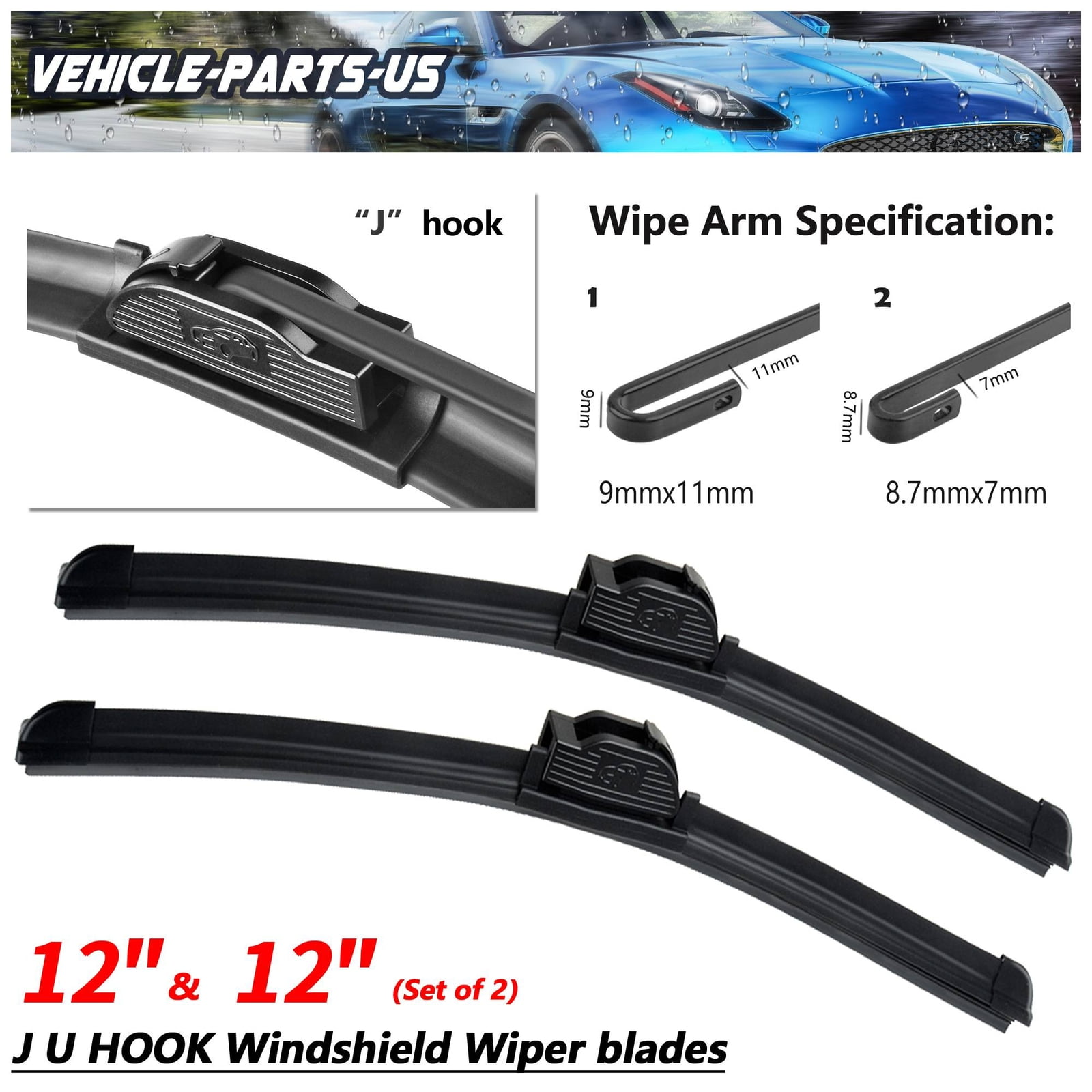 Erasior 12"&12" Fit For Land Rover Defender 90 1997, Windshield Wiper ...
