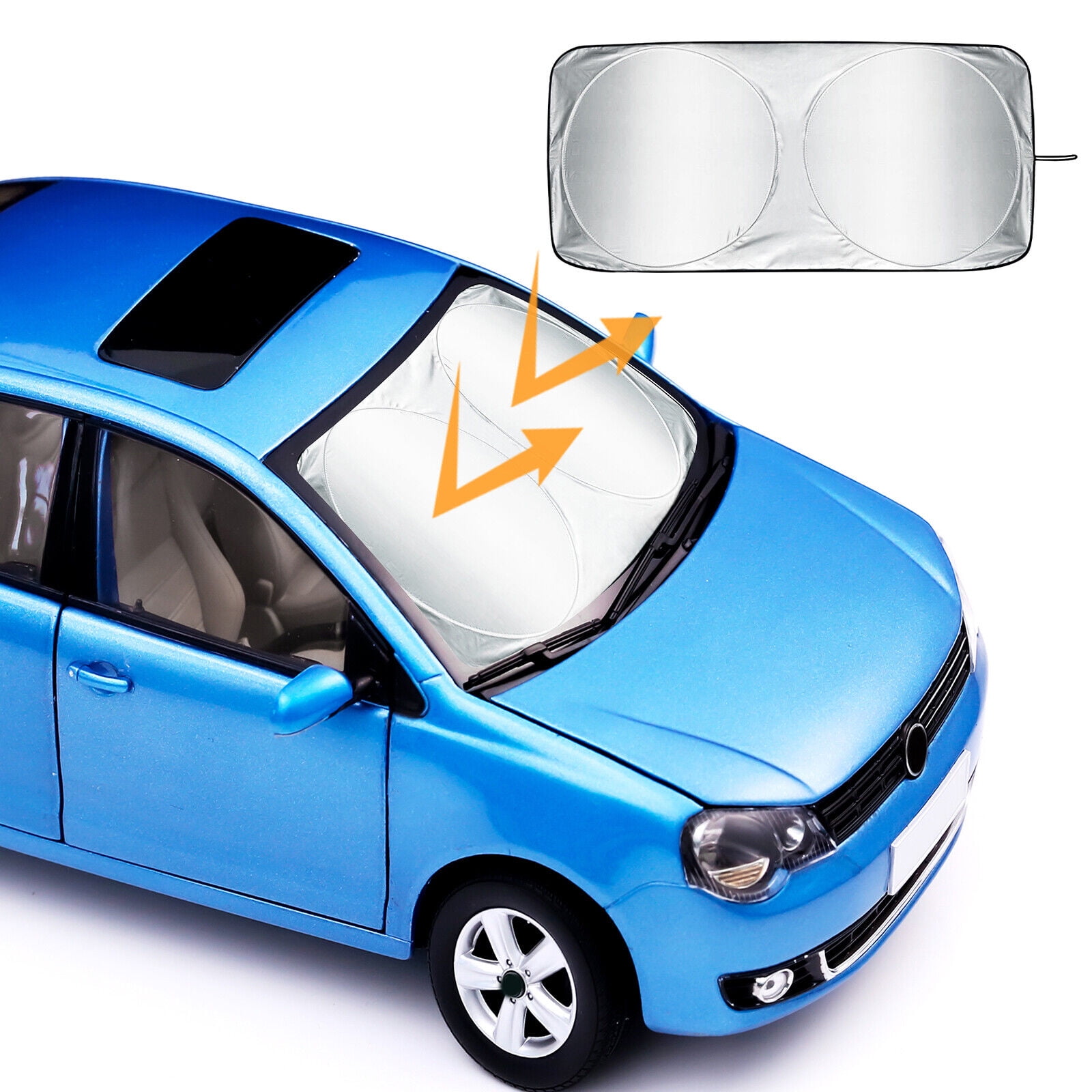 Erasior Car Shade Front Windshield, Sunshade Window Visor Reflector ...