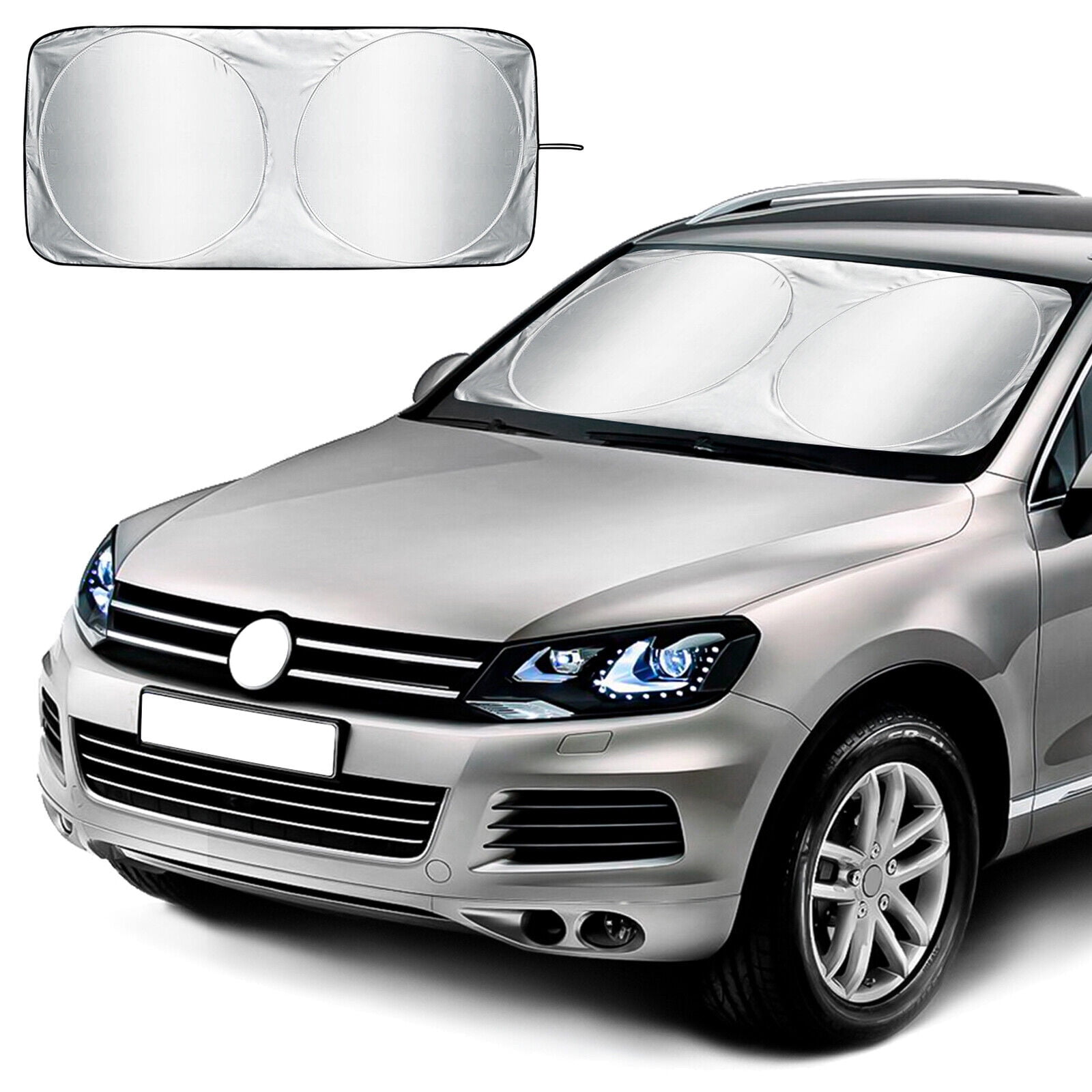 Erasior Foldable Car Sun Shade Windshield, 68" x 35" Sunshade Window ...