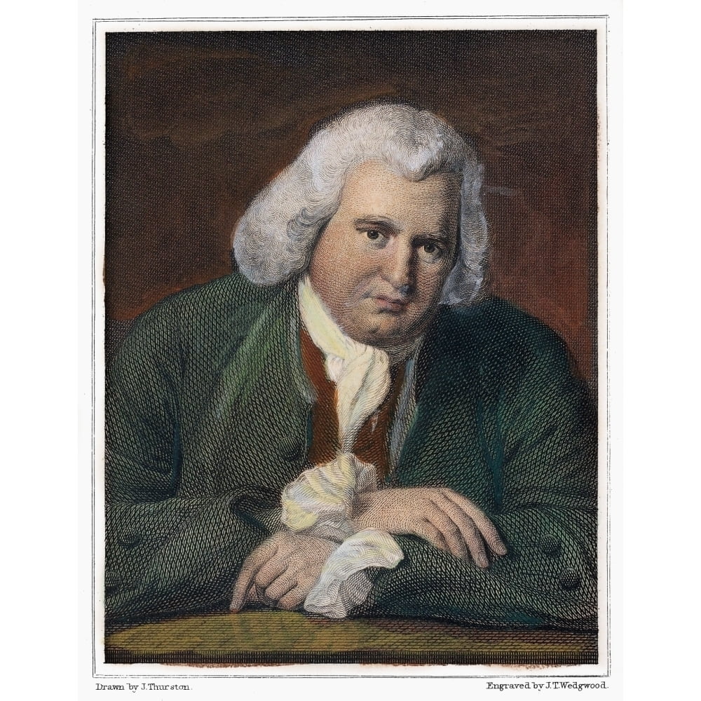 Erasmus Darwin. Nenglish Physician And Poet. Line Engraving 1820 After ...
