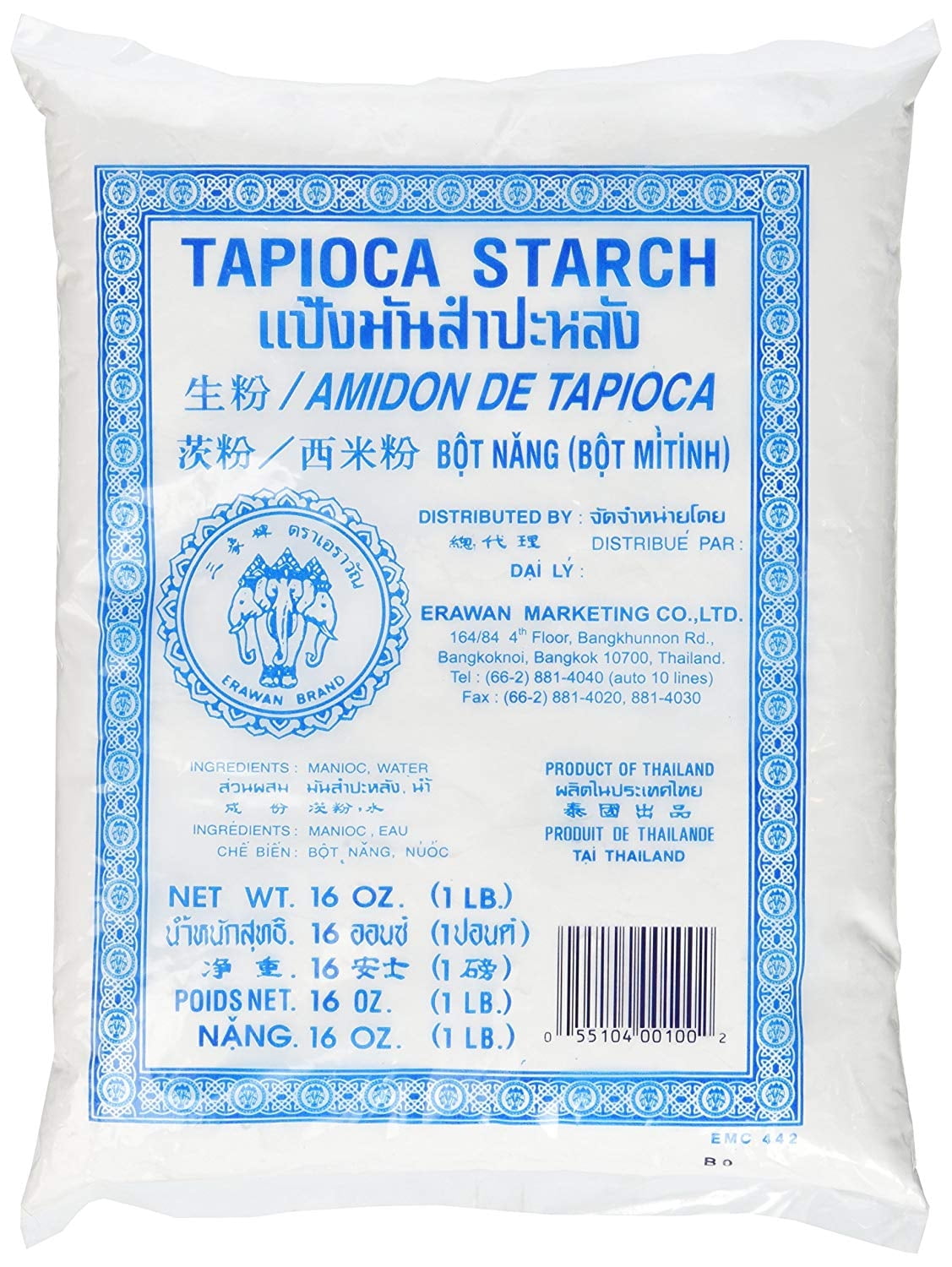 Erawan Tapioca Starch Powder, 16 oz - Walmart.com