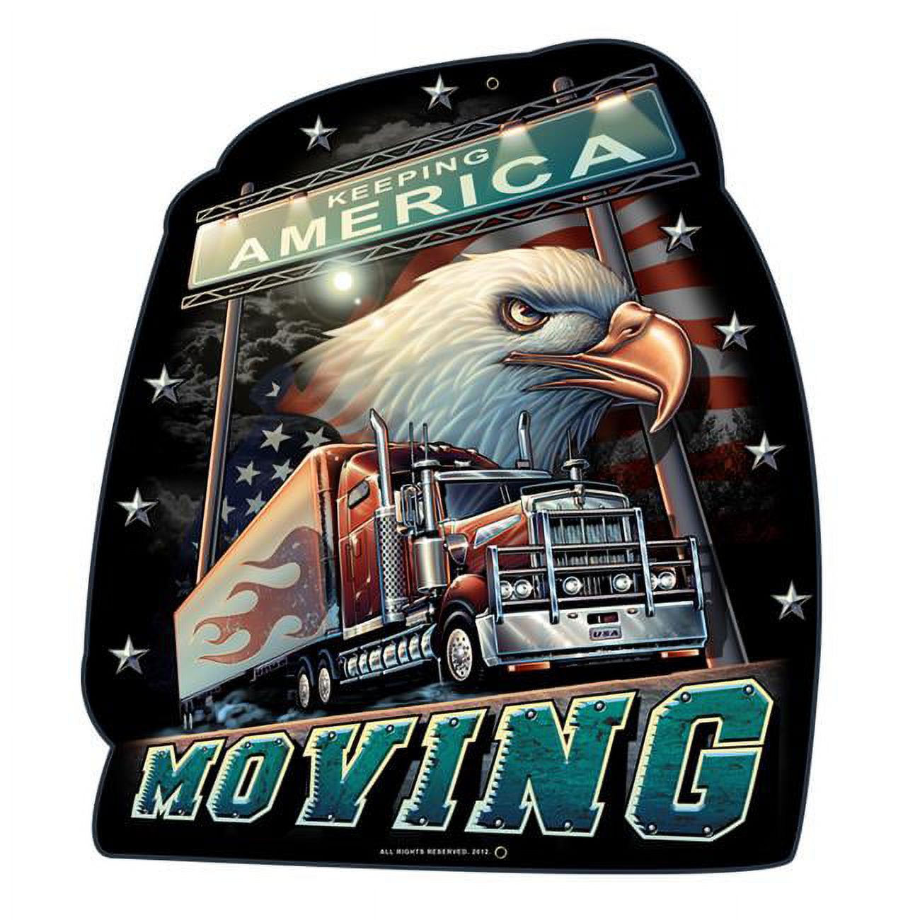 Erazorbits ERA088 14 x 16 in. Truckers America Moving Plasma Metal Sign ...