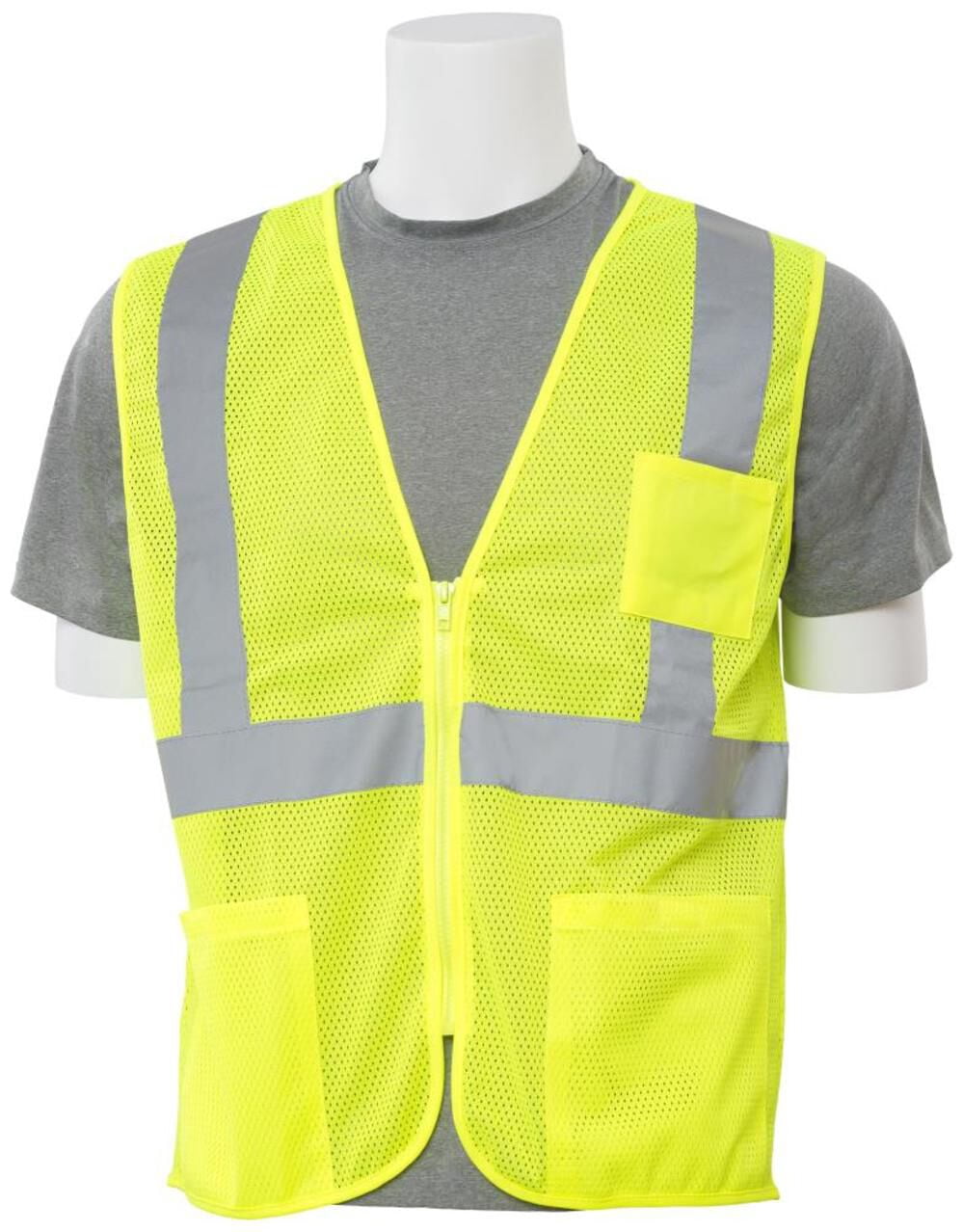 Erb Safety Safety Vest,Economy,Hi-Viz,Lime,XL 61649 - Walmart.com