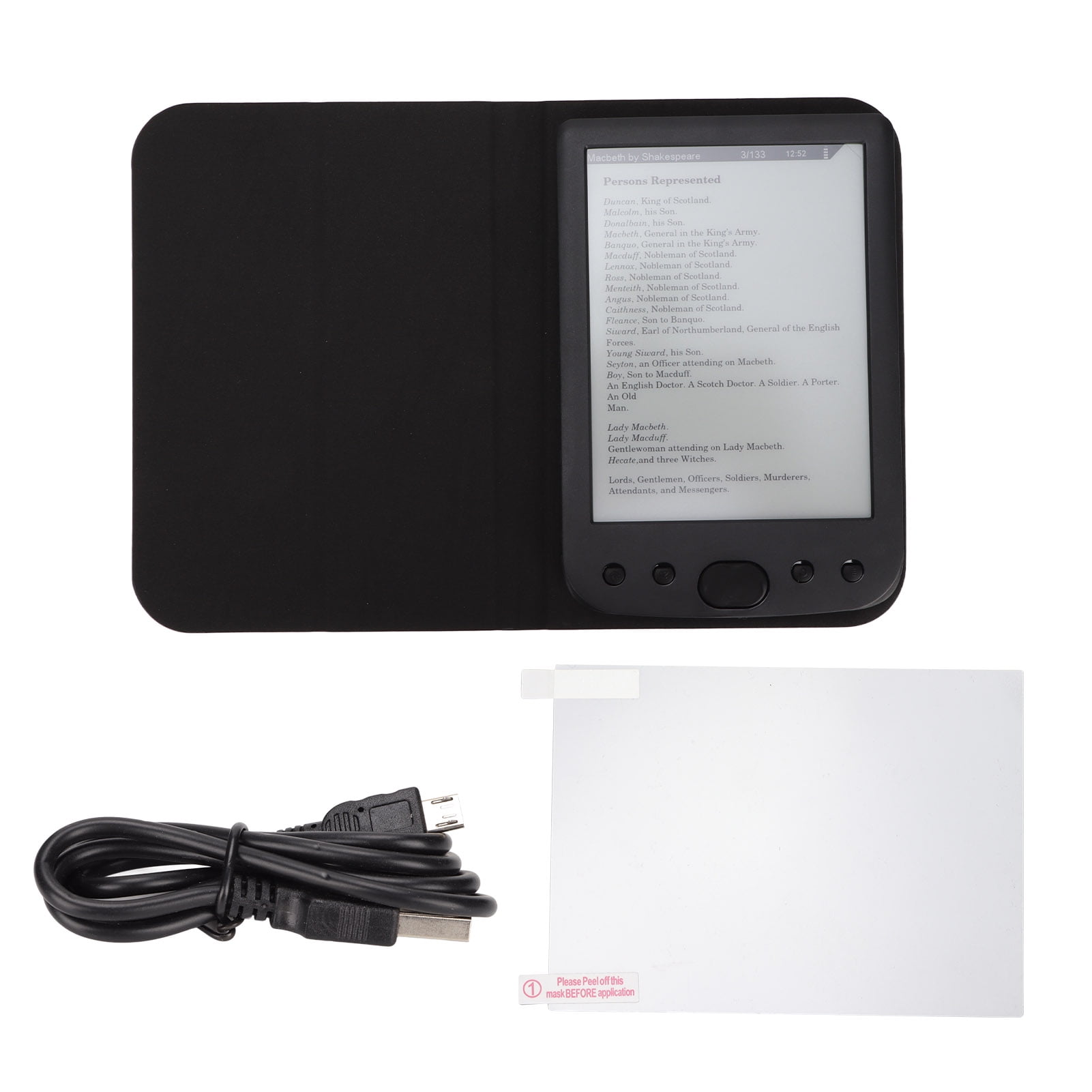 Ereader 6in 800x600 HD Ink Screen E Reader 8GB 512MB ABS Ebook Reader ...