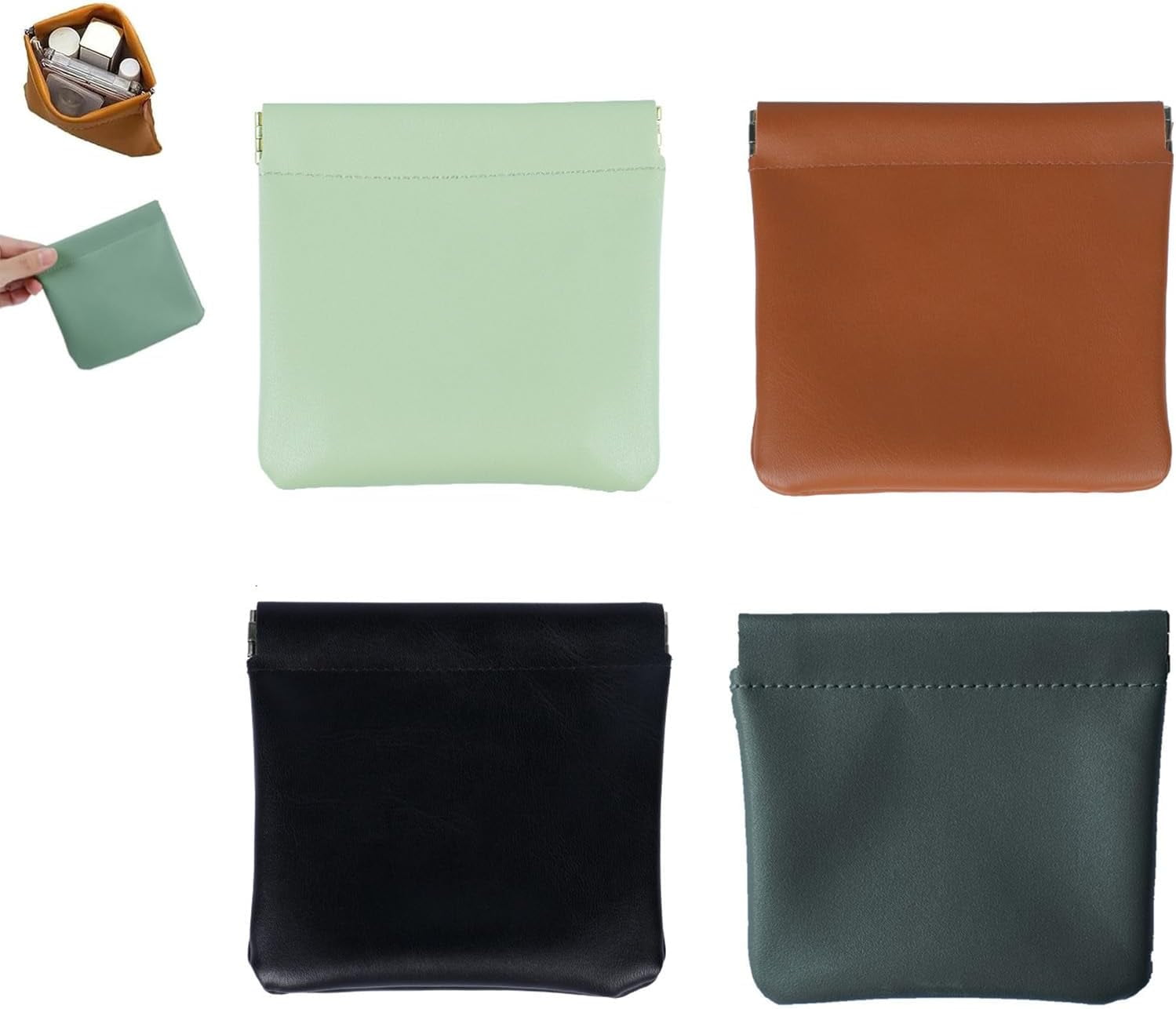 Erebloom Leather Pouch, Pouchic - Personalized Snap Closure ...