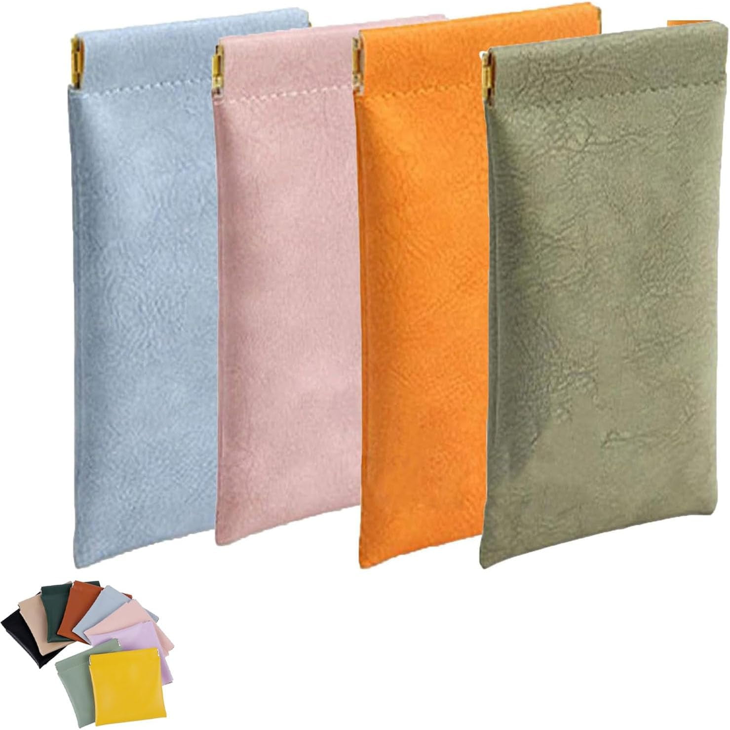 Erebloom Pouchic - Personalized Snap Closure Leather Organizer Pouch ...