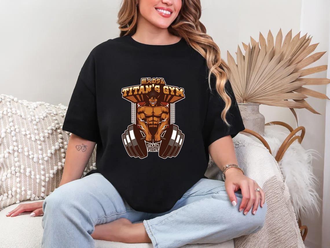 Eren Titan Gym Anime Power Workout Energy T-Shirt, for men & women, up ...