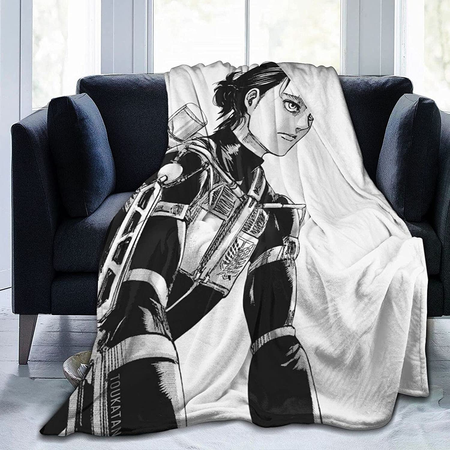 Eren Yeager Super Soft and Comfortable Flannel Blanket Camping Blanket ...