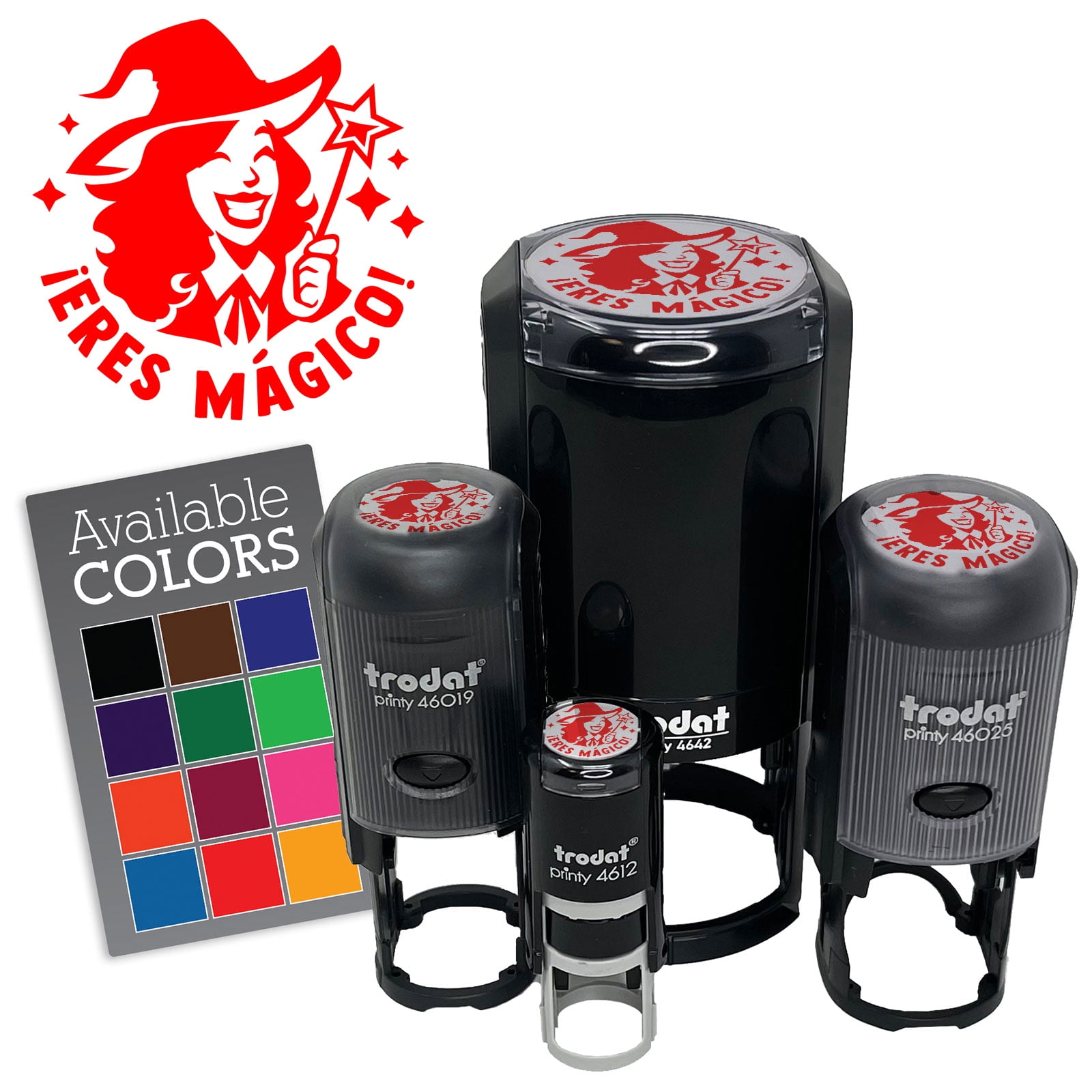Eres Magico Magical Witch Spanish Compliment Teacher Stamp Self-Inking ...
