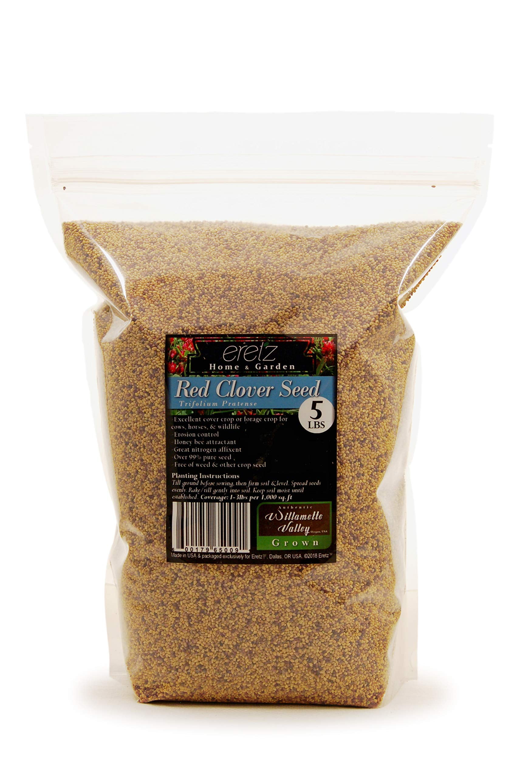 Eretz Red Clover Seed (5lb) - ITL1 Choose Size! Premium Willamette ...