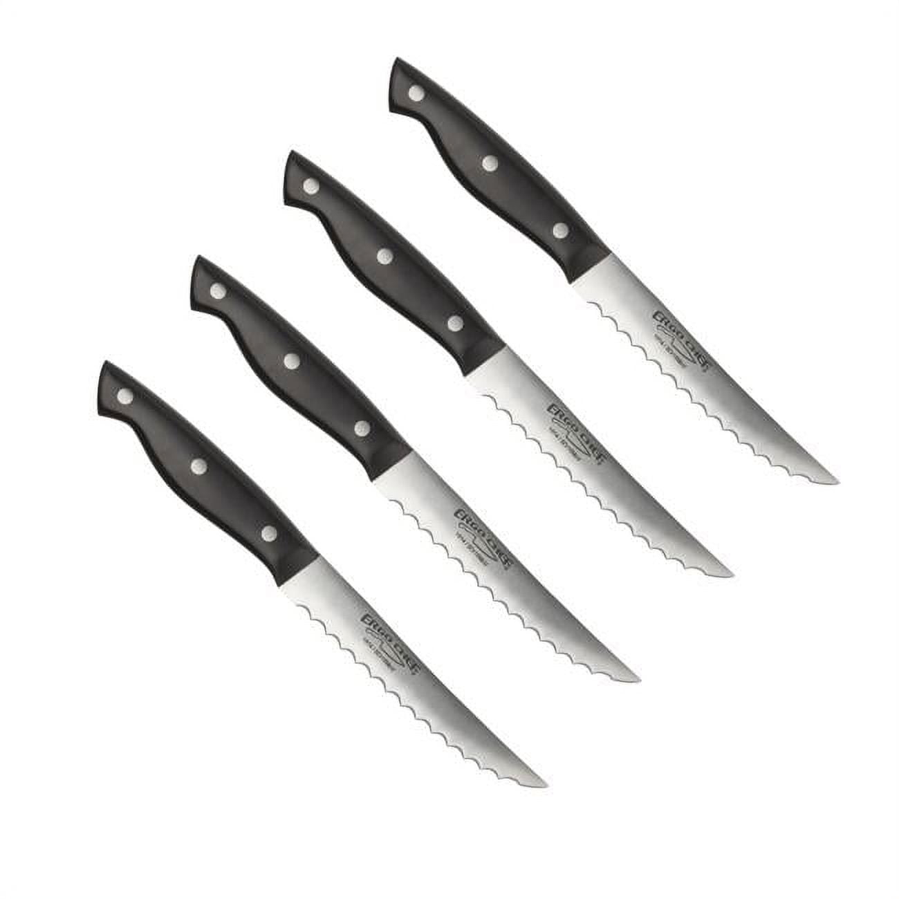 Ergo Chef Pro-Series II 4 Pc Steak knife set - Serrated blade, Triple ...