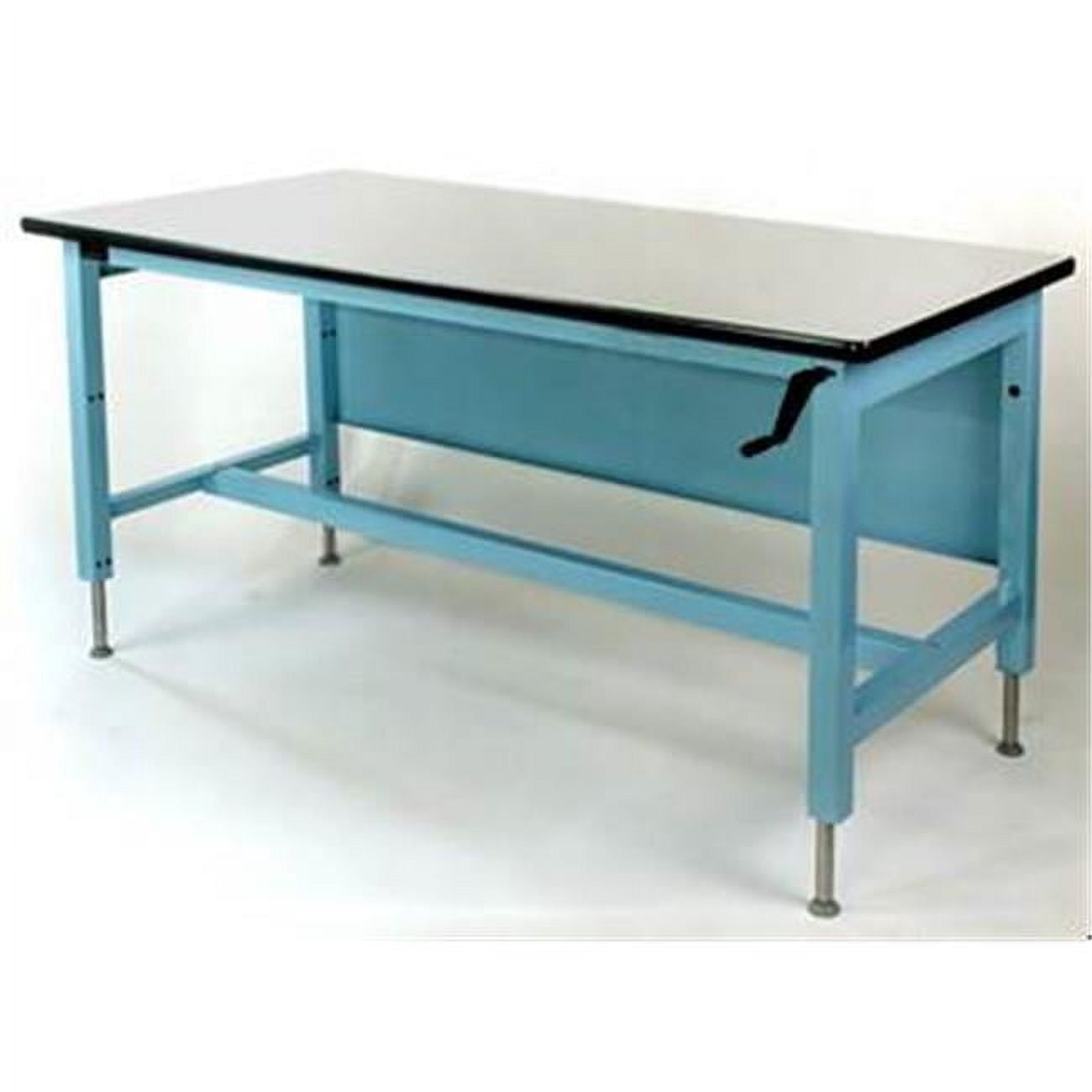 Ergo-Line Workstation, Black Epoxy Resin, Light Gray Frame - 72 x 30 x ...