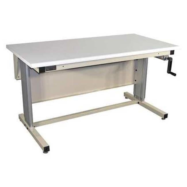 Ergo-Line Workstation, White ESD Laminate with 90 deg Rolled Front Edge ...