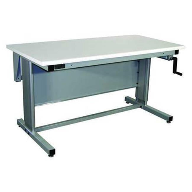 Ergo-Line Workstation, White ESD Laminate with 90 deg Rolled Front Edge ...