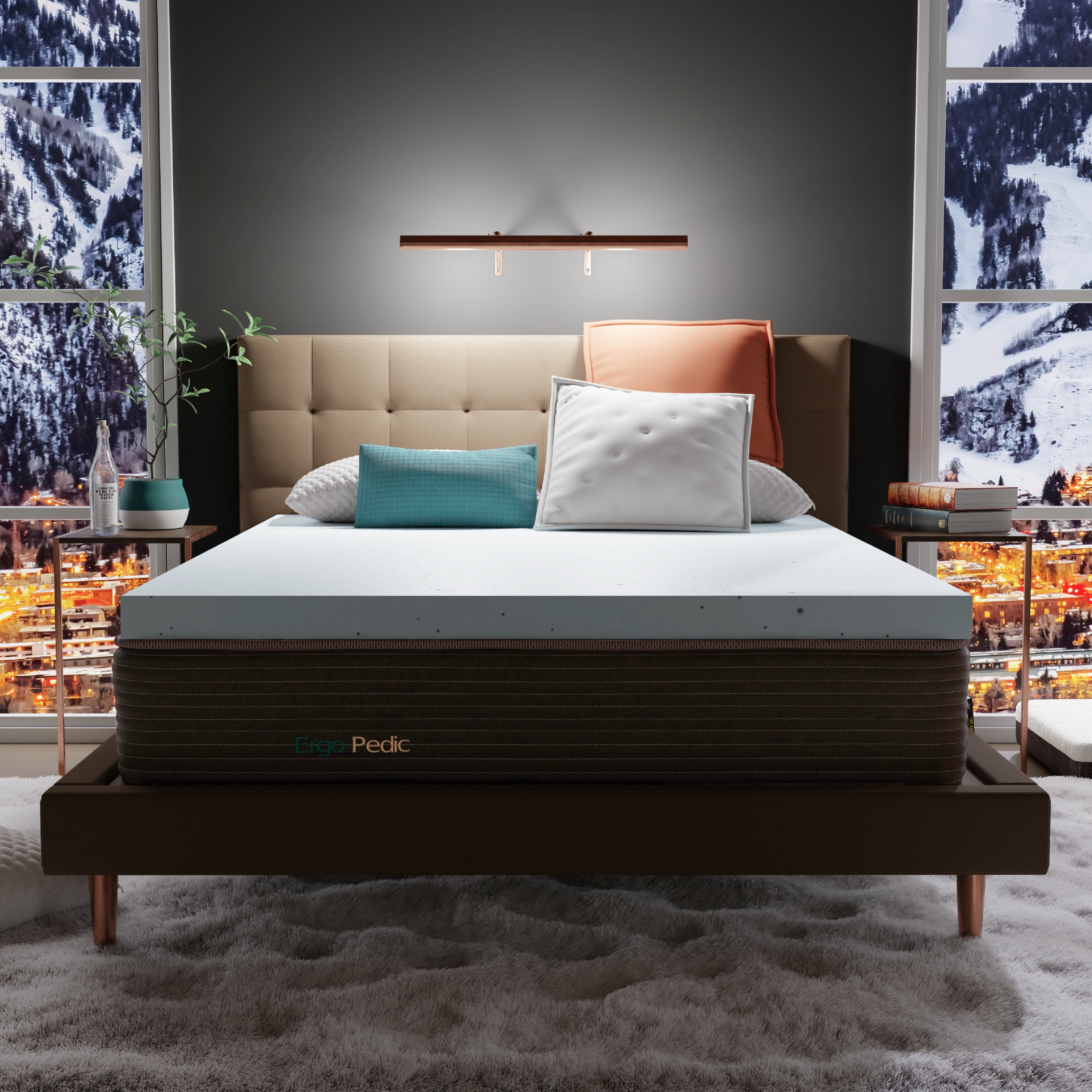 Ergo-Pedic ZenWave With CopperCell 2” Twin Cooling And Calming Gel ...
