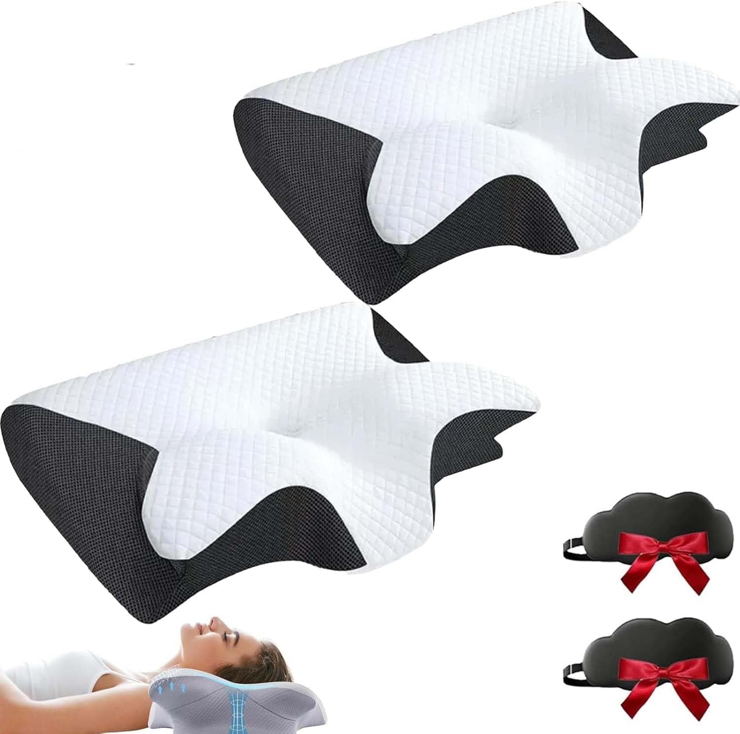 Ergo Z Pillow, Ergo Z 2 in 1 Ergonomic Pillow, Sleep Restora Pillows ...