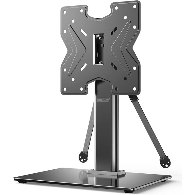ErgoAV ERTSS2-01B Universal Adjustable Tabletop TV Stand for 19"-43 ...