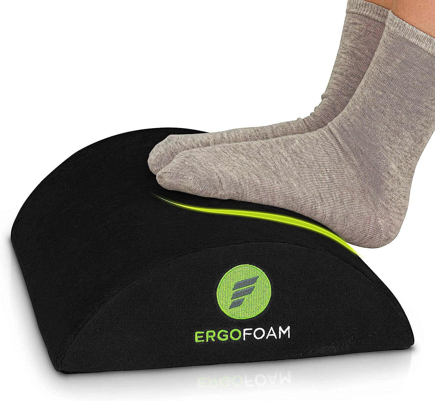 ErgoFoam Office Feet Footrest - Chiropractor-Endorsed, Velvet Under ...