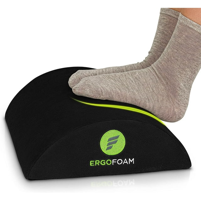 ErgoFoam Office Feet Footrest - Chiropractor-Endorsed, Velvet Under ...