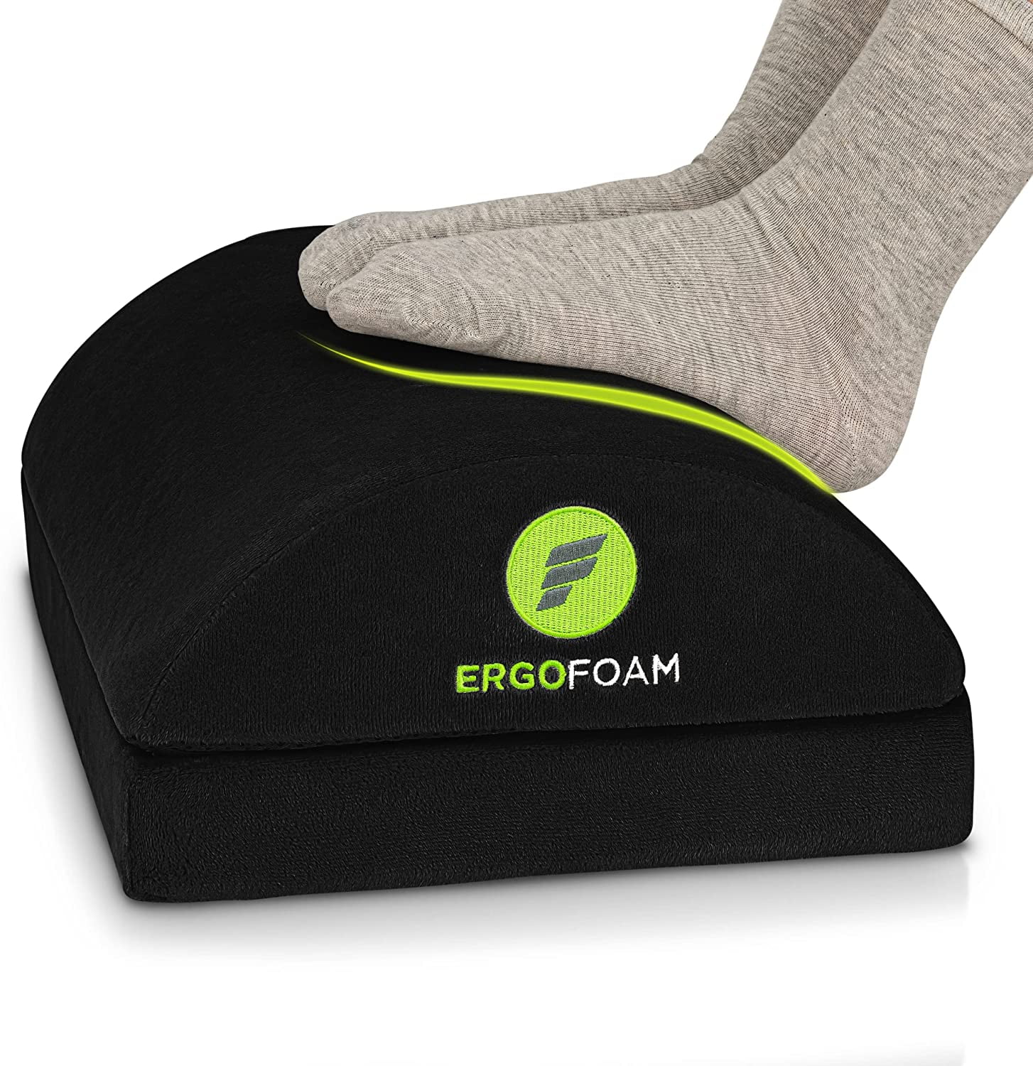 ErgoFoam Velvet Soft Foam Ergonomic Footrests with High Density Foam ...