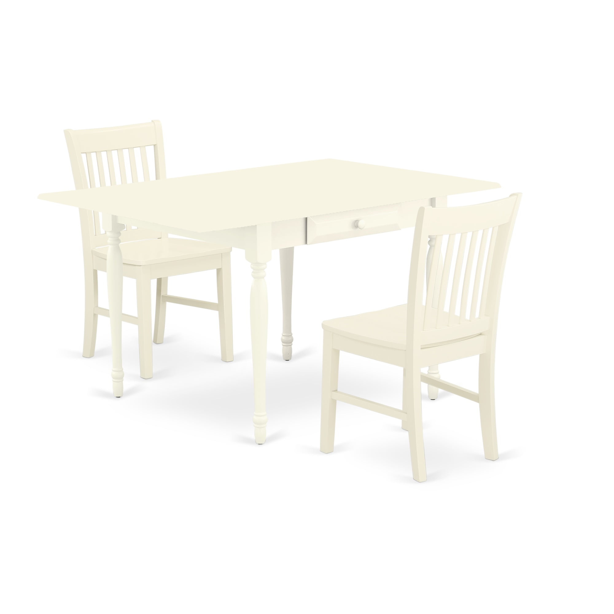 Ergode 3-Piece Dining Room Table Set - Wood Table, 2 Fancy Chairs ...