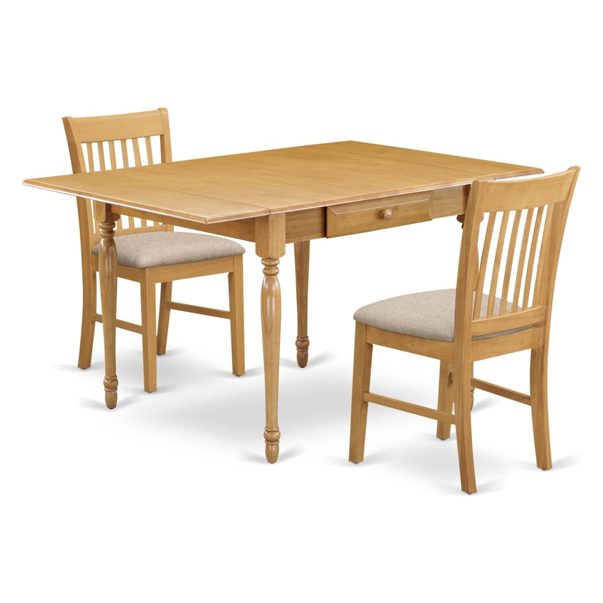 Ergode 3-Piece Kitchen Table Set - Heavy-Duty Wood Table with 2 Elegant ...
