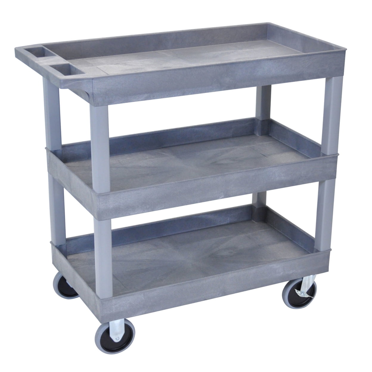 Ergode 32" x 18" Mobile Multipurpose Utility Cart with 3 Tub Shelves ...