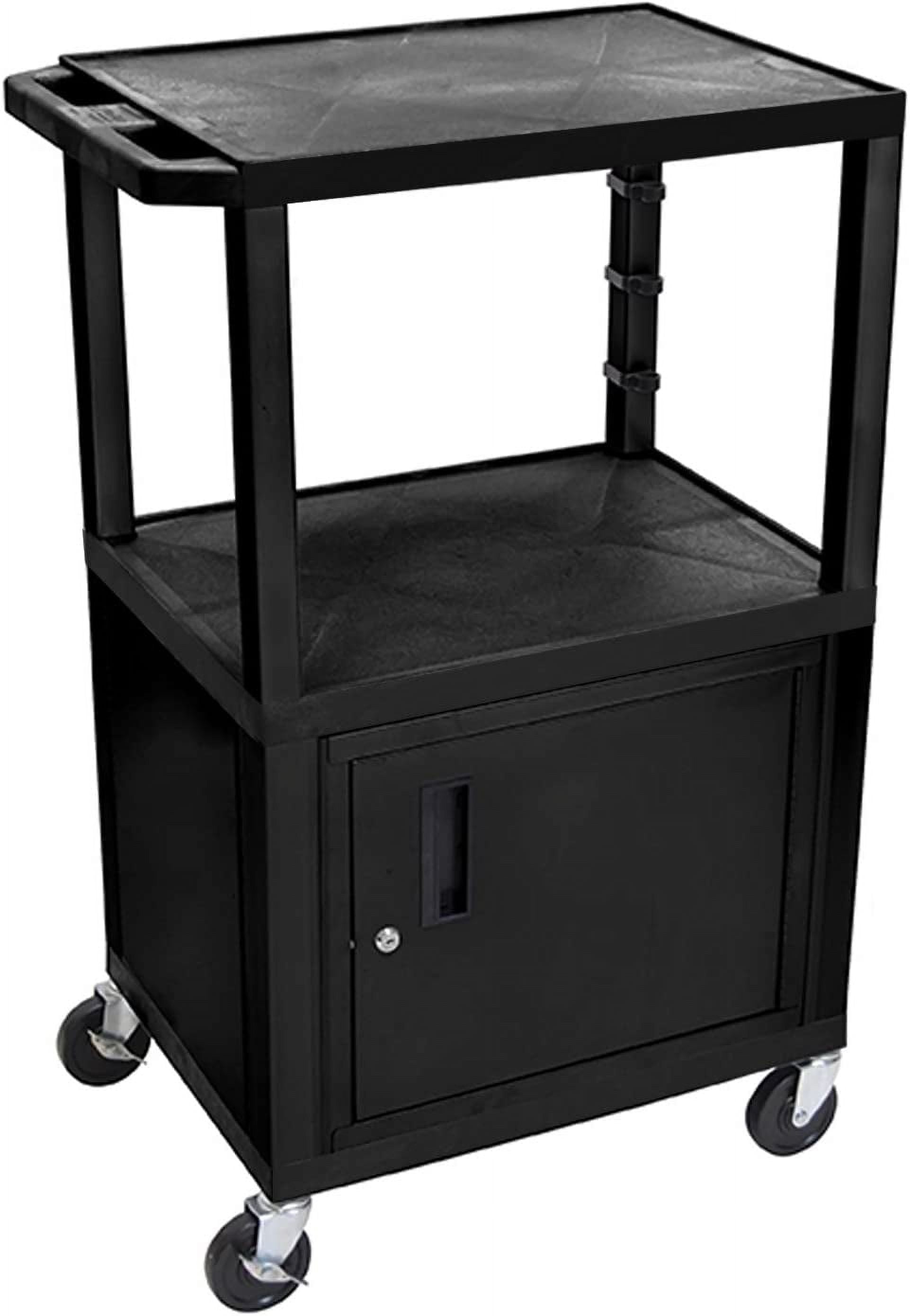 Ergode 42" H Rolling Audio Video Presentation Cart with 3 Shelves and ...