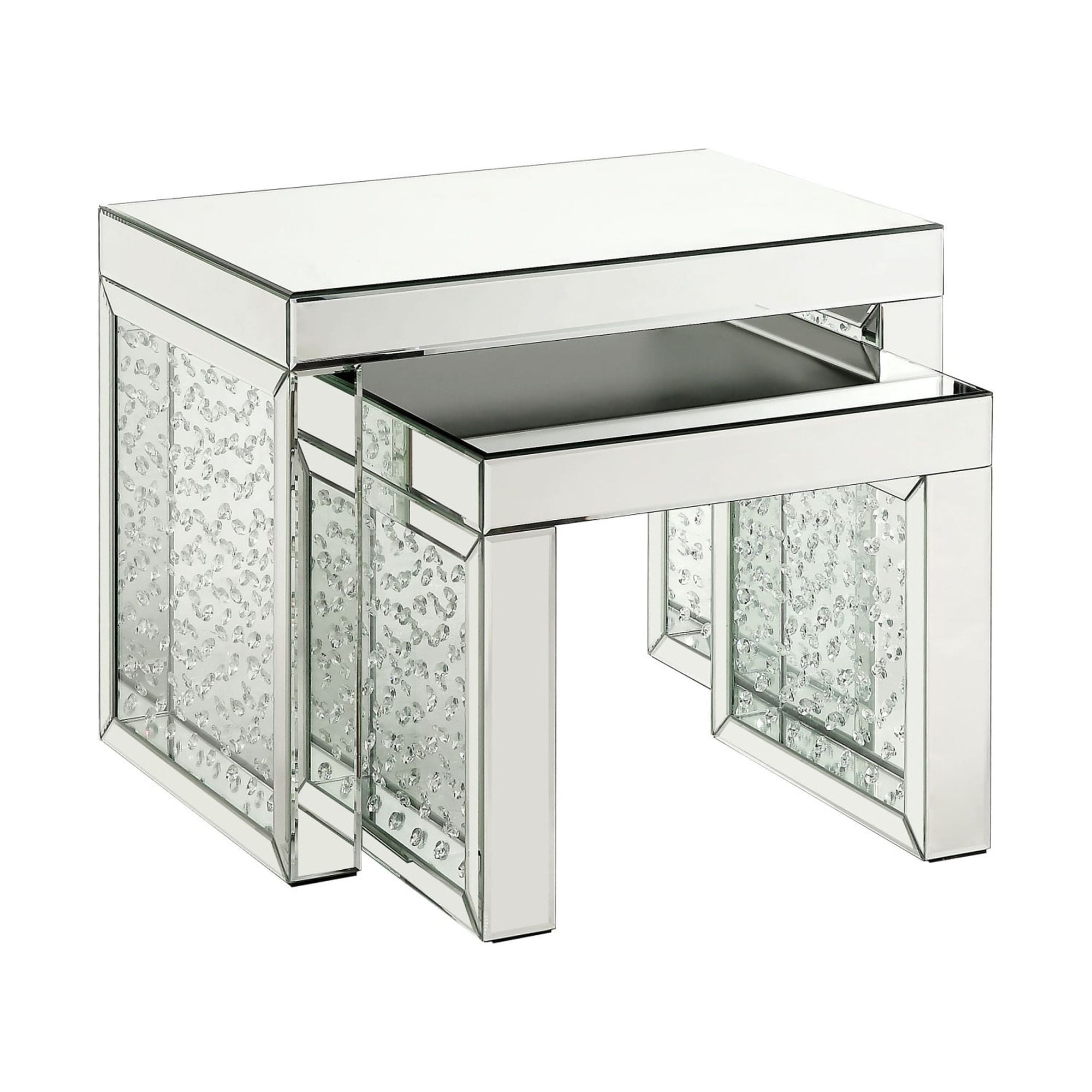 Ergode Accent Table Mirrored & Faux Crystals Inlay - Walmart.com