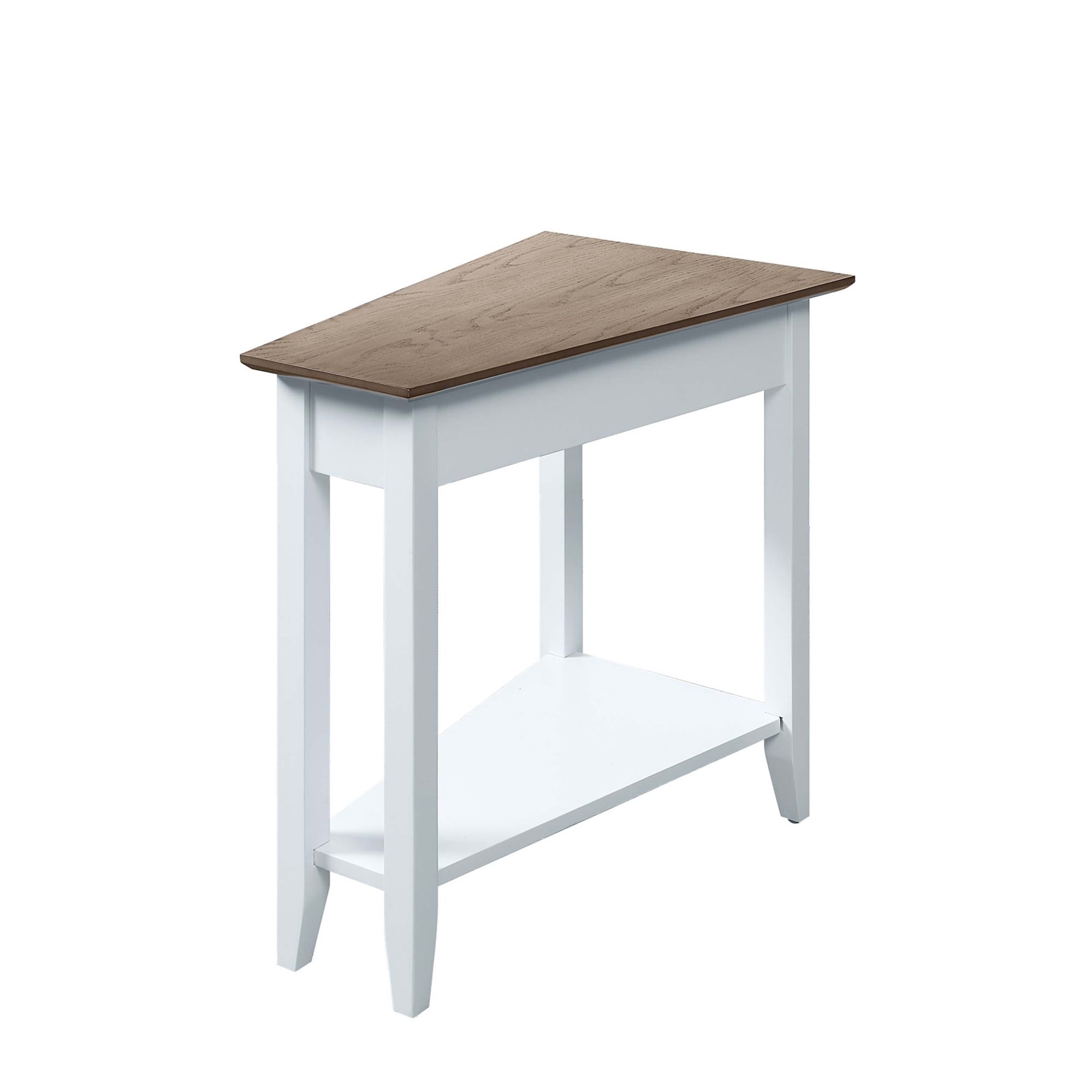 American Heritage Wedge End Table with Shelf - Stylish Design, Rich ...
