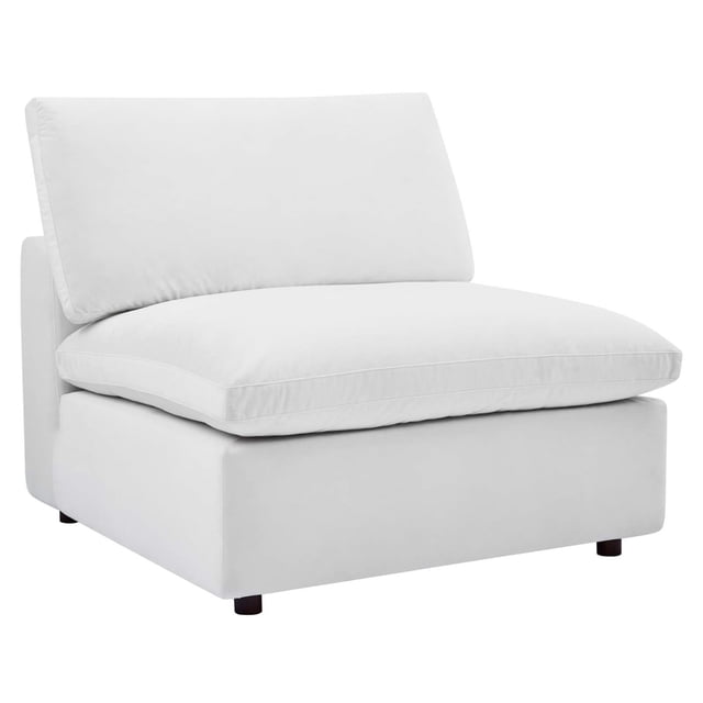 Ergode Commix Down Filled Overstuffed Performance Velvet Armless Chair ...