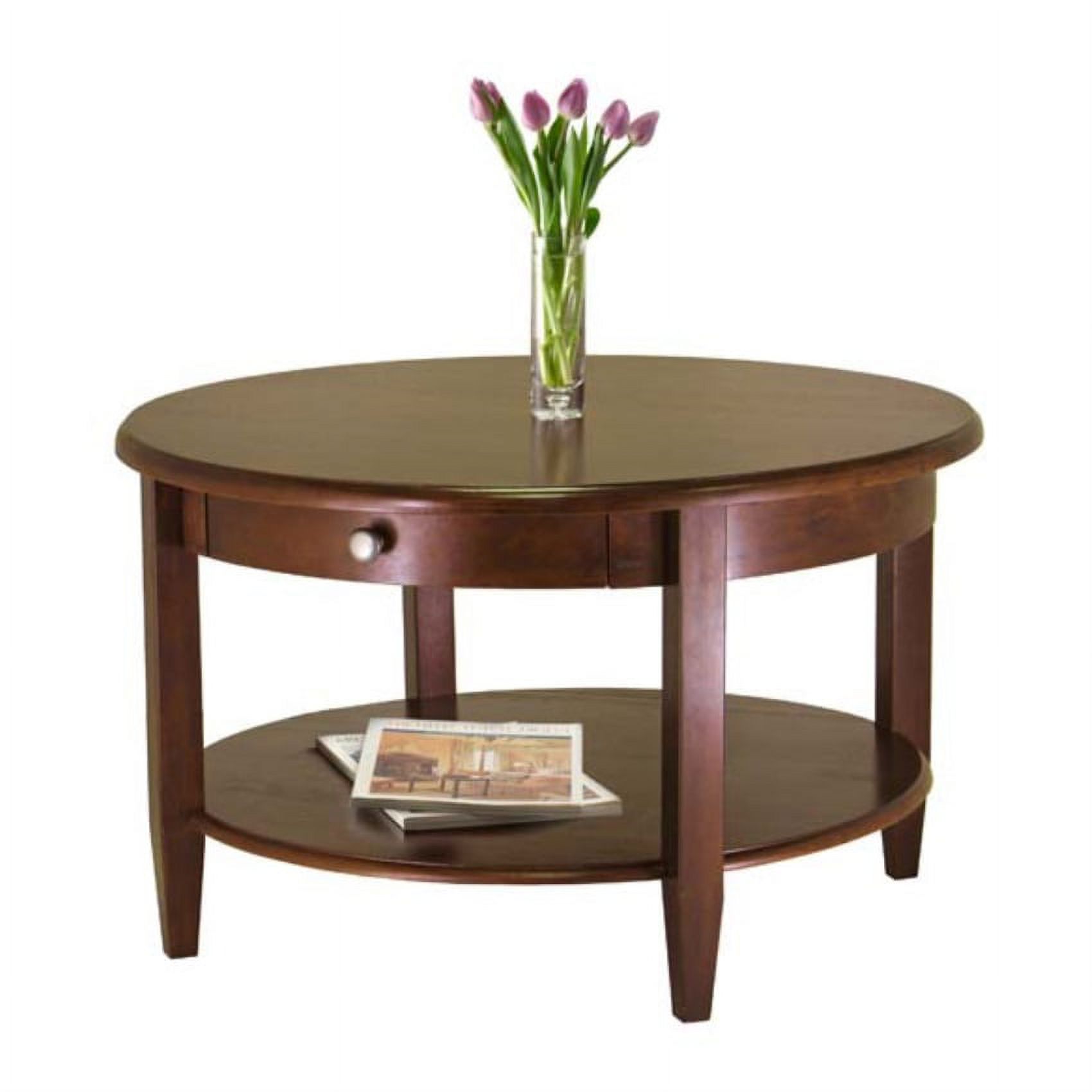 Ergode Concord Round Coffee Table, Walnut - Walmart.com