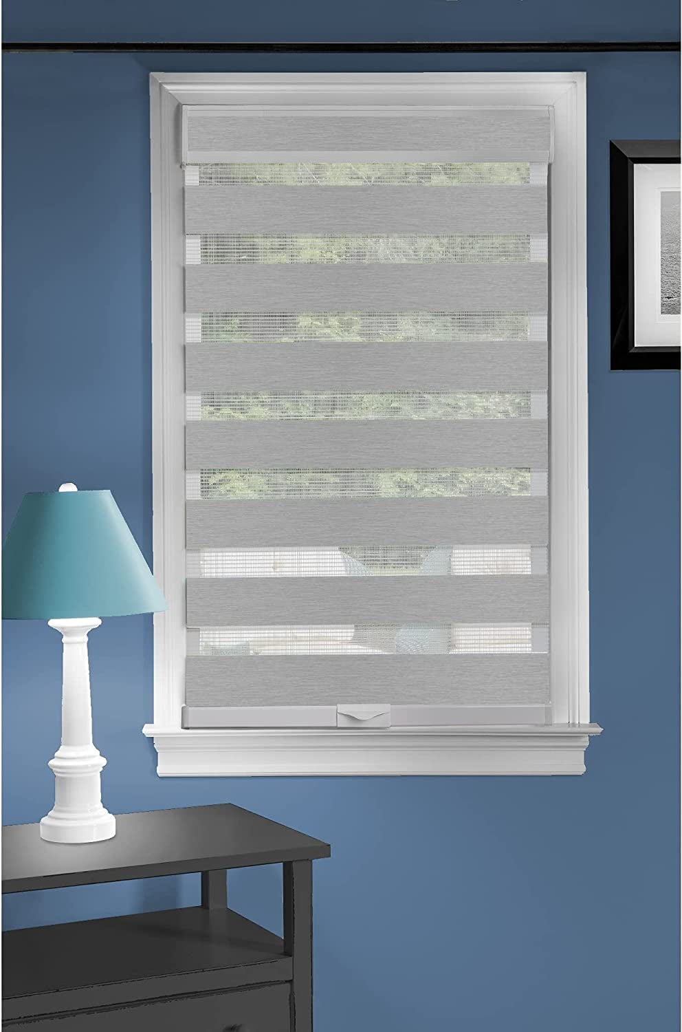 Ergode Cordless Celestial Sheer Double Layered Shade 48x72 - Grey ...