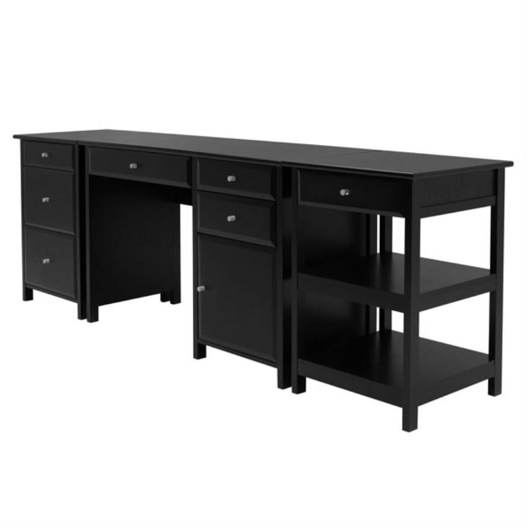 Ergode Delta 3-Piece Home Office Desk Set, Black - Walmart.com