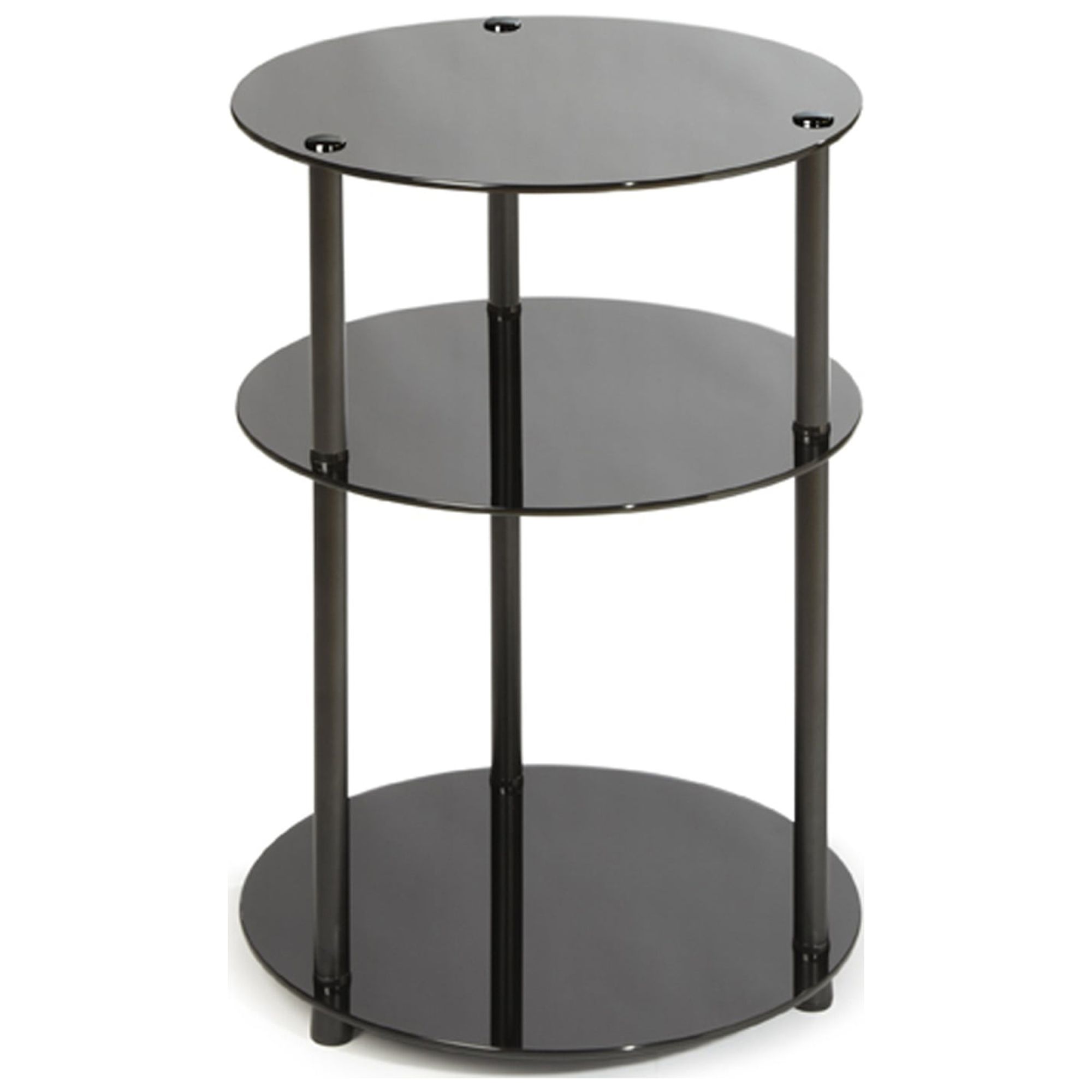 Ergode Designs2Go Classic Glass 3 Tier Round Table - Contemporary Open ...