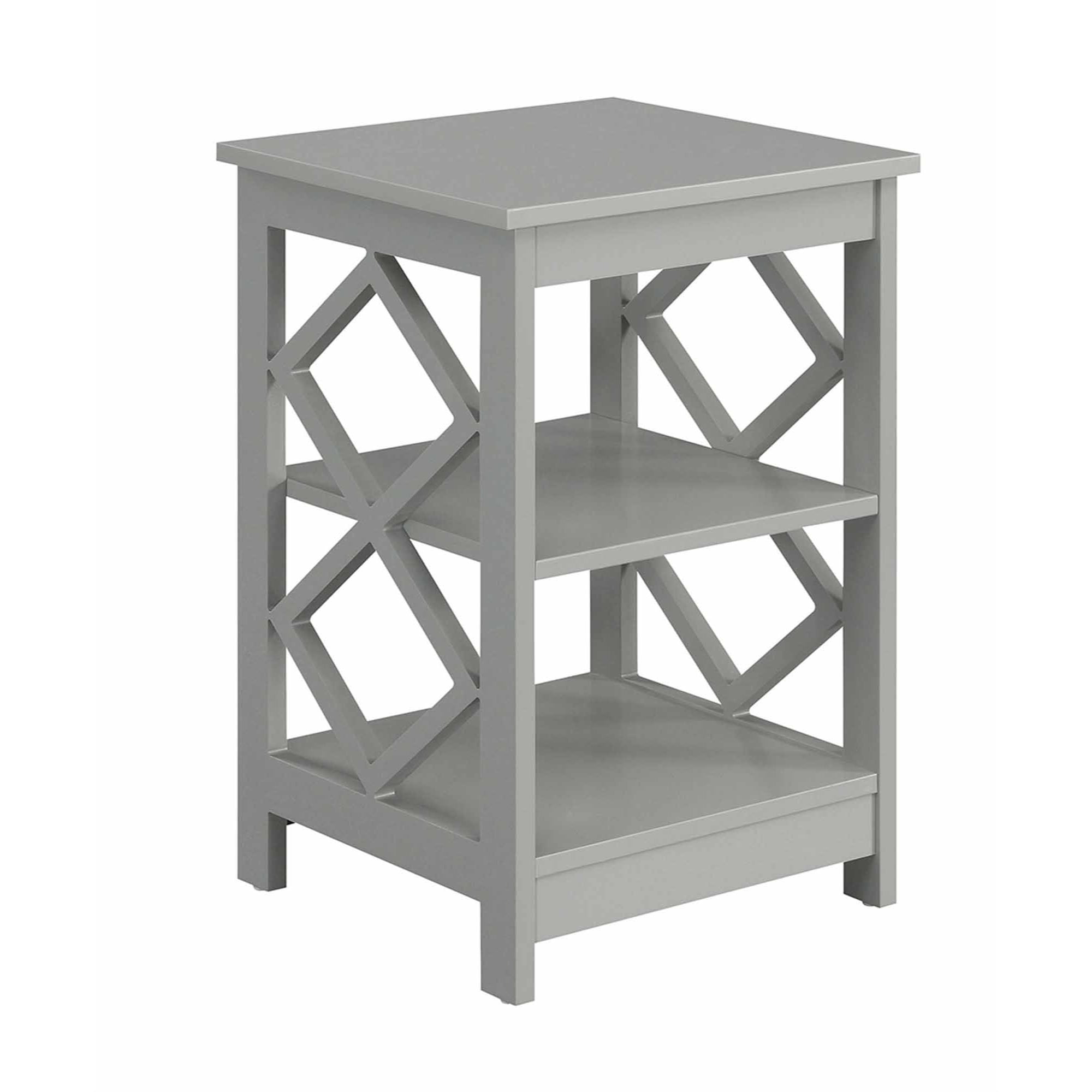 Ergode Diamond End Table with Shelves - Stylish & Functional ...