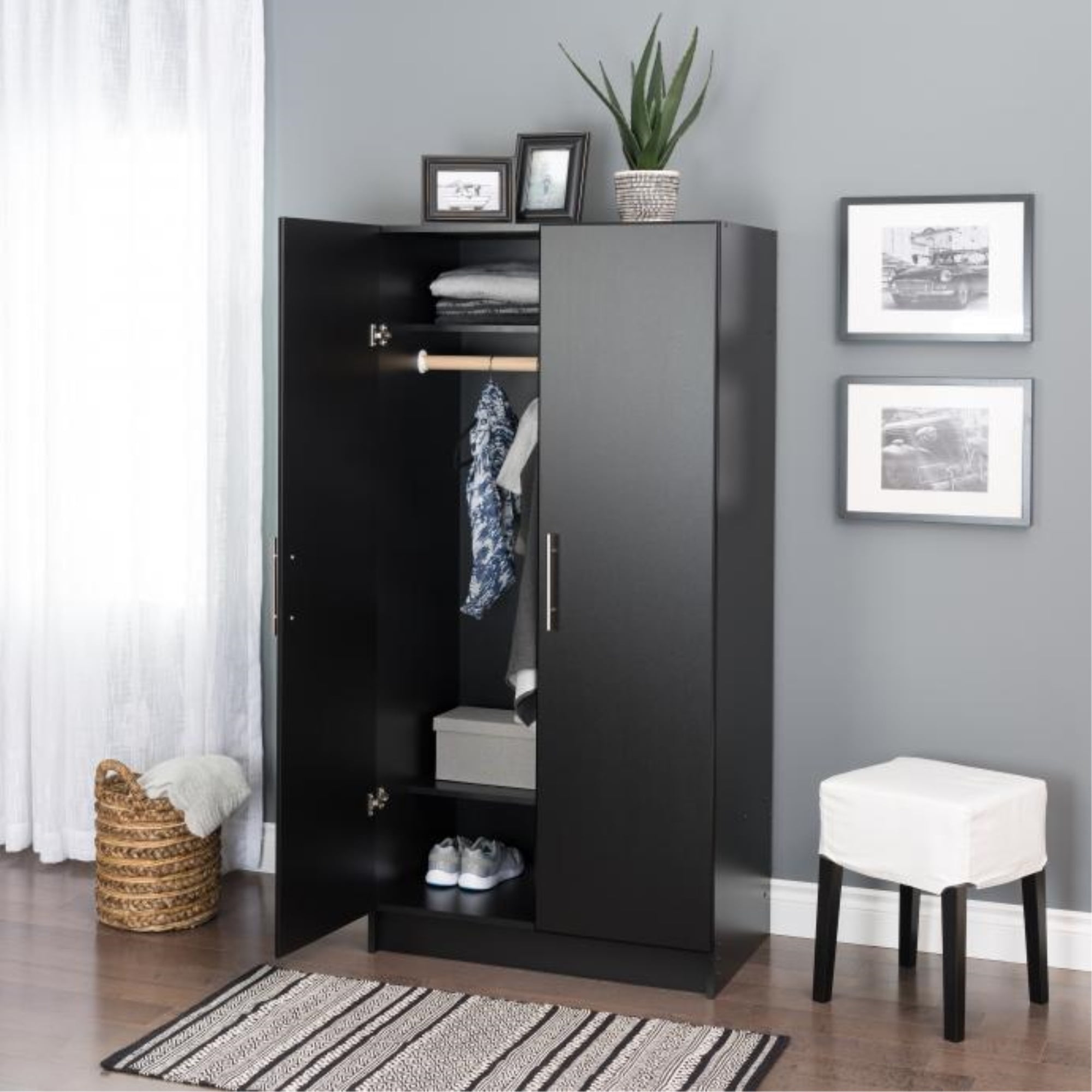 Ergode Elite 32 inch Wardrobe Cabinet, Black - Walmart.com