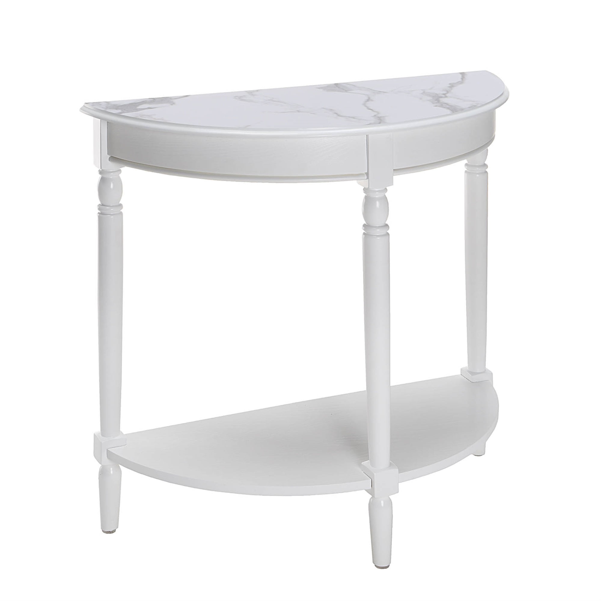 Ergode French Country Half-Round Entryway Table with Shelf - Elegant ...