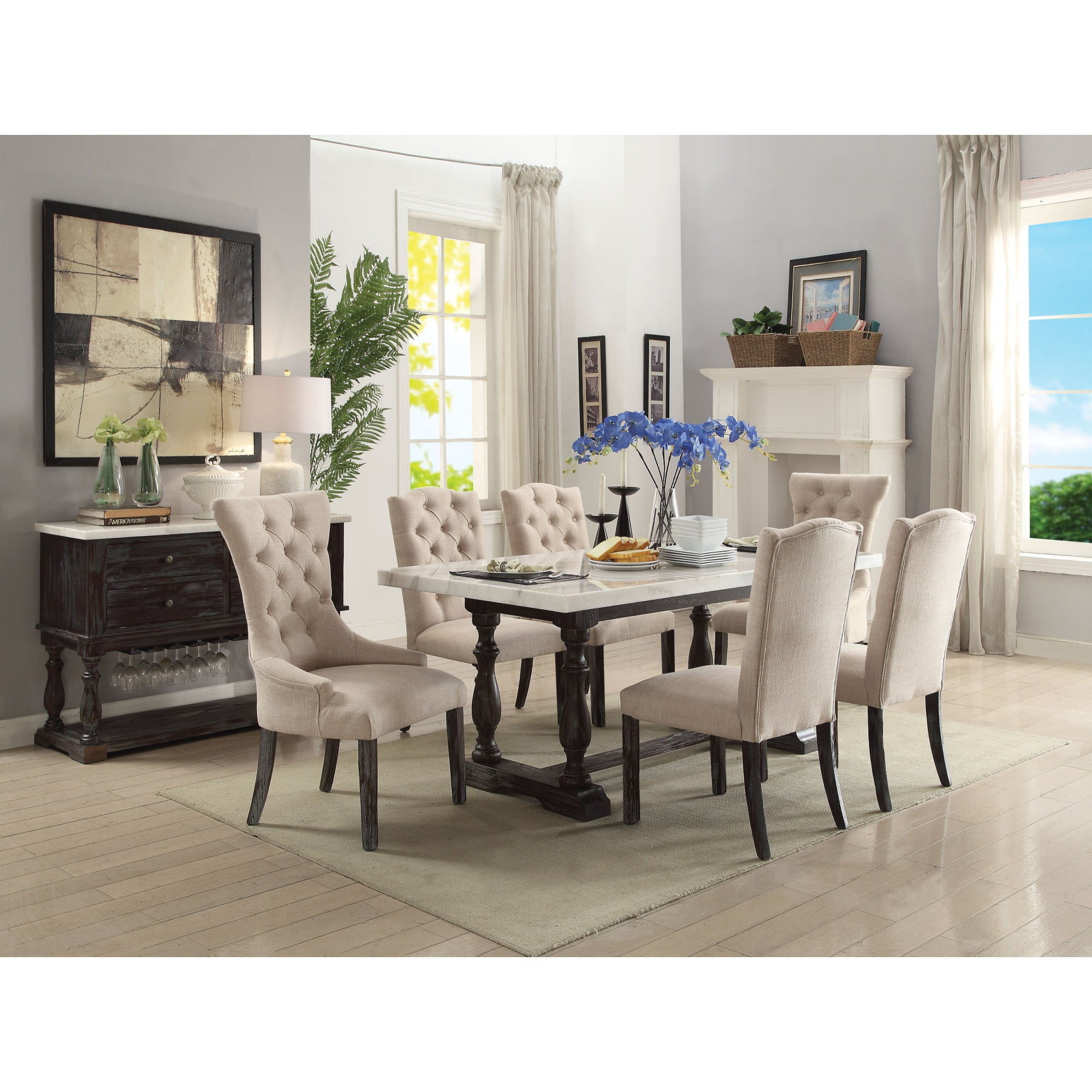 Ergode Gerardo 72 in Rectangle Fixed 35 mm Thick Marble Top Dining ...