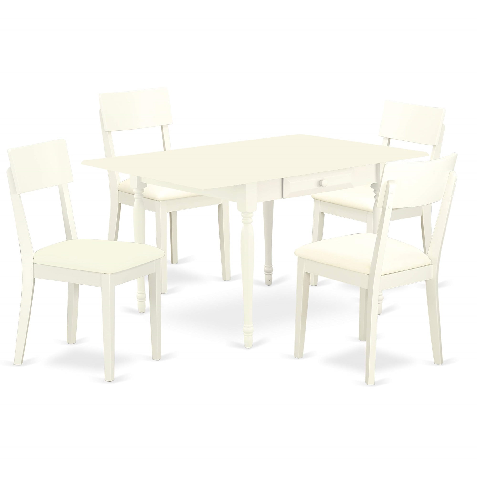Ergode MZAD5-LWH-LC, 5-Piece Dining Table Set, Wood, Transitional Style ...