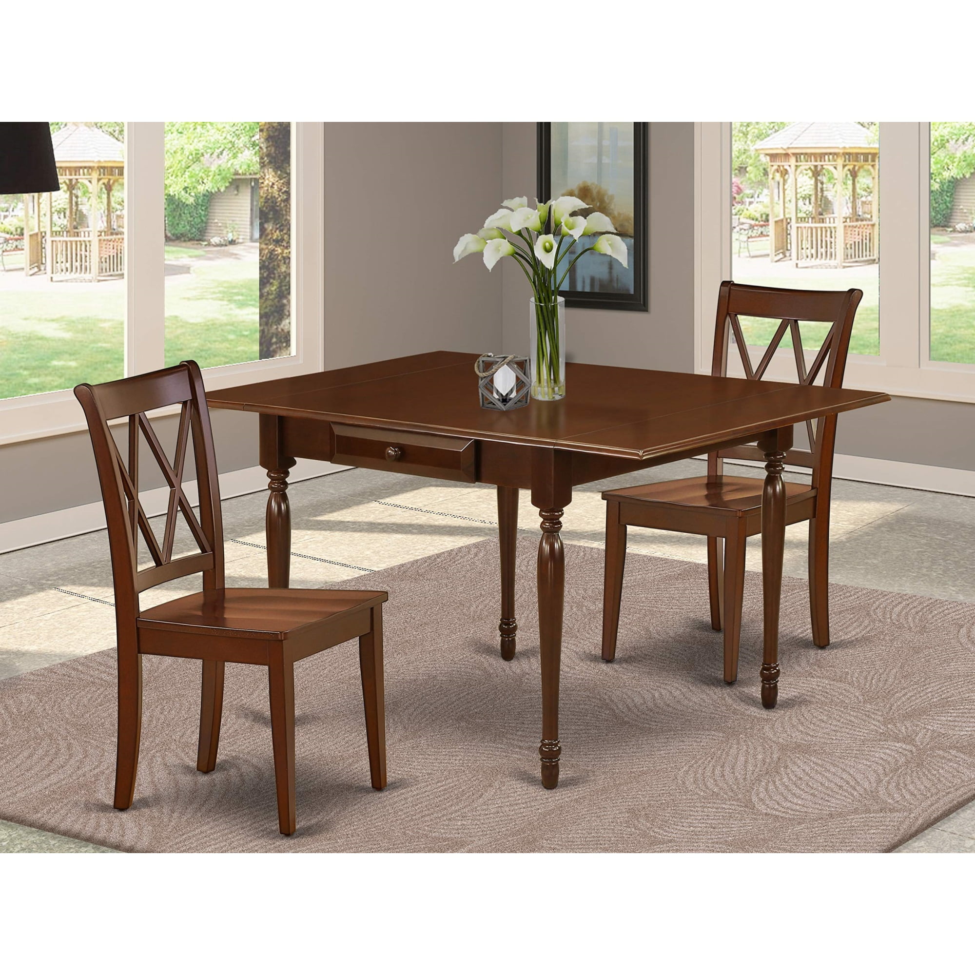 Ergode MZCL3-MAH-W 3Pc Dinette Sets for Small Spaces Offers a Modern ...