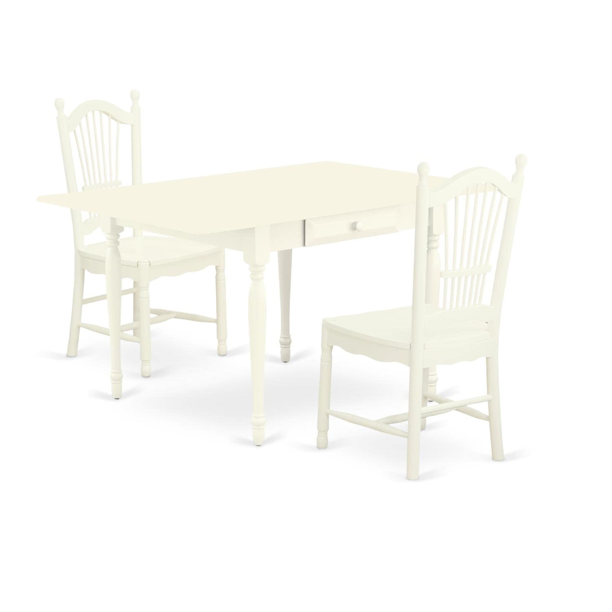Ergode MZDO3-LWH-W 3Pc Dinette Sets for Small Spaces Consists of a ...