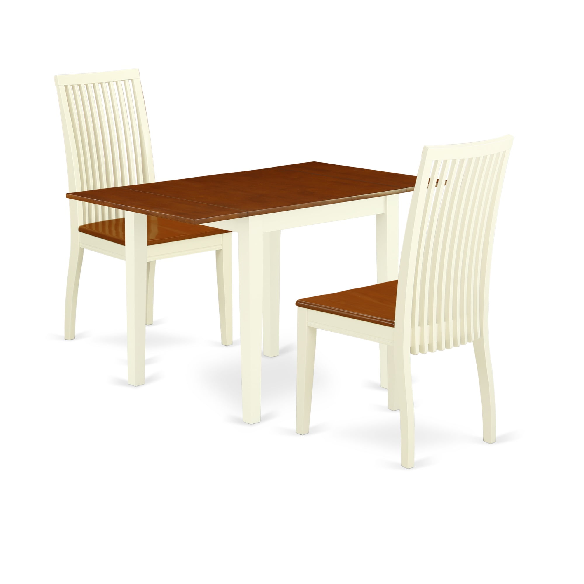 Ergode NDIP3-WHI-W 3Pc Dinette Set for Small Spaces Contains a ...
