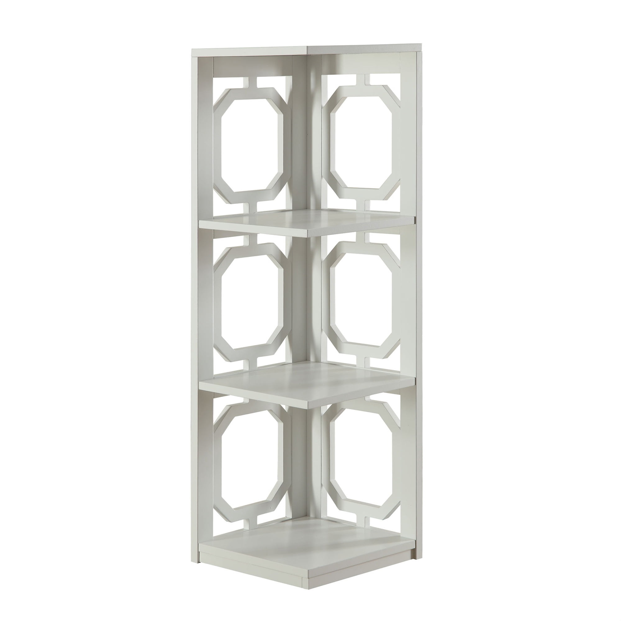 Ergode Omega 3 Tier Corner Bookcase - Spacious Shelves, Durable MDF ...