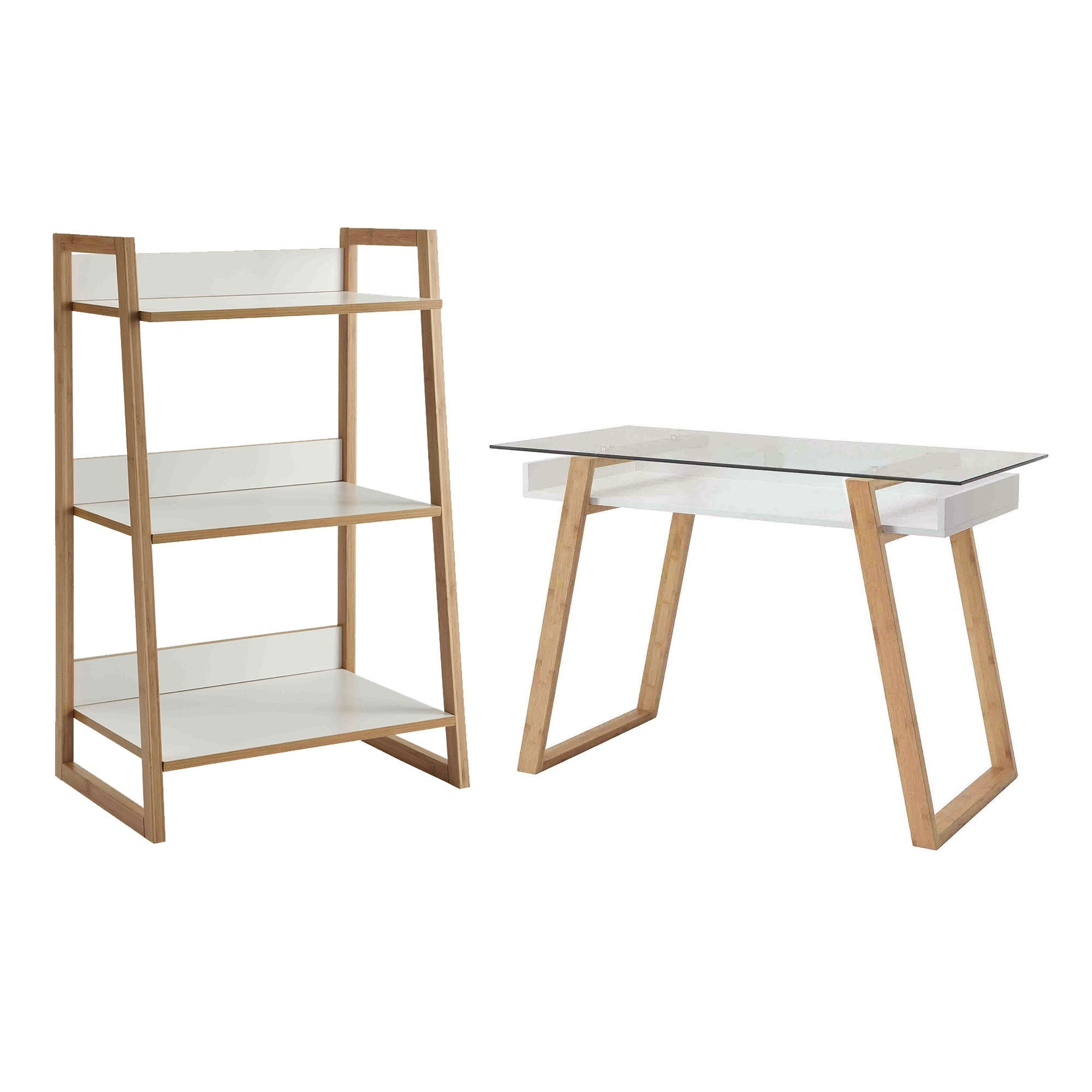 Ergode Oslo Sundance Desk and Bookcase Office Set - Elegant and Durable ...