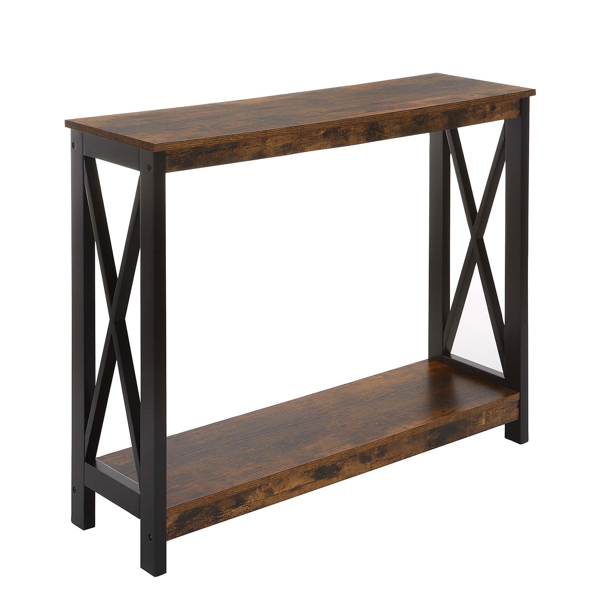 Ergode Oxford Console Table with Shelf - Stylish X Frame Design, 2 ...