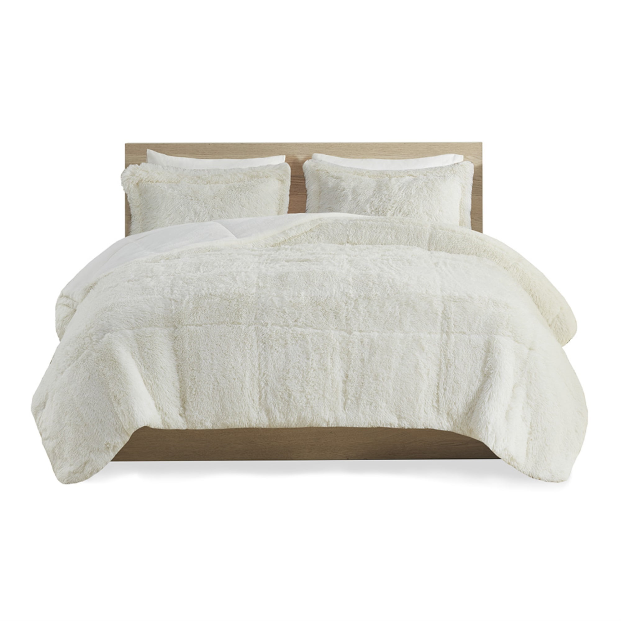 Ergode Shaggy Long Fur Comforter Mini Set - Contemporary Elegance for ...